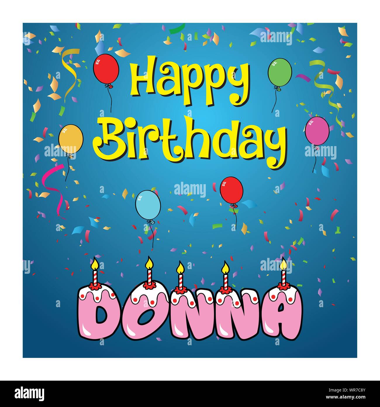 happy birthday names Stock Vector Image & Art - Alamy