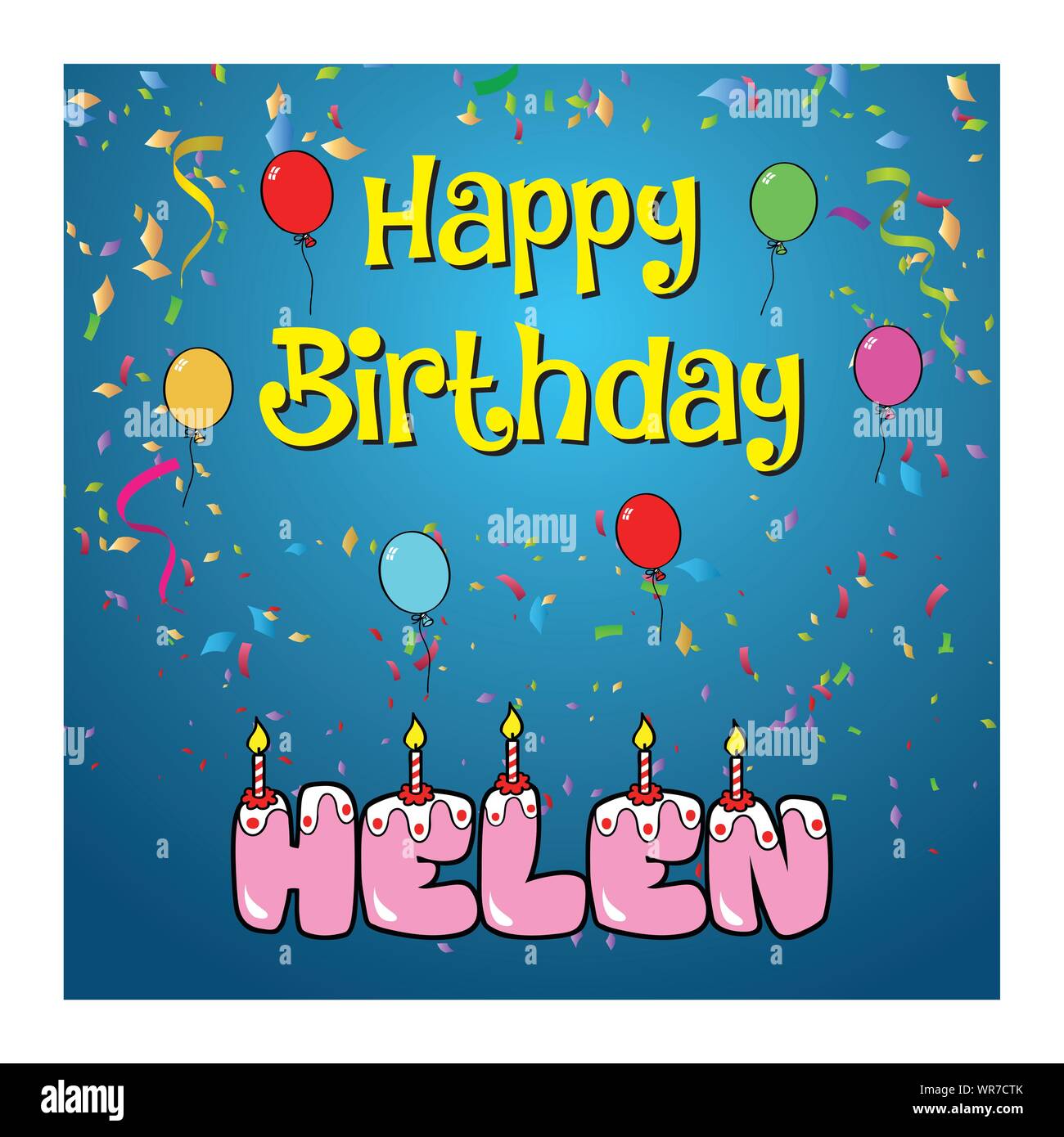 happy birthday names Stock Vector Image & Art - Alamy