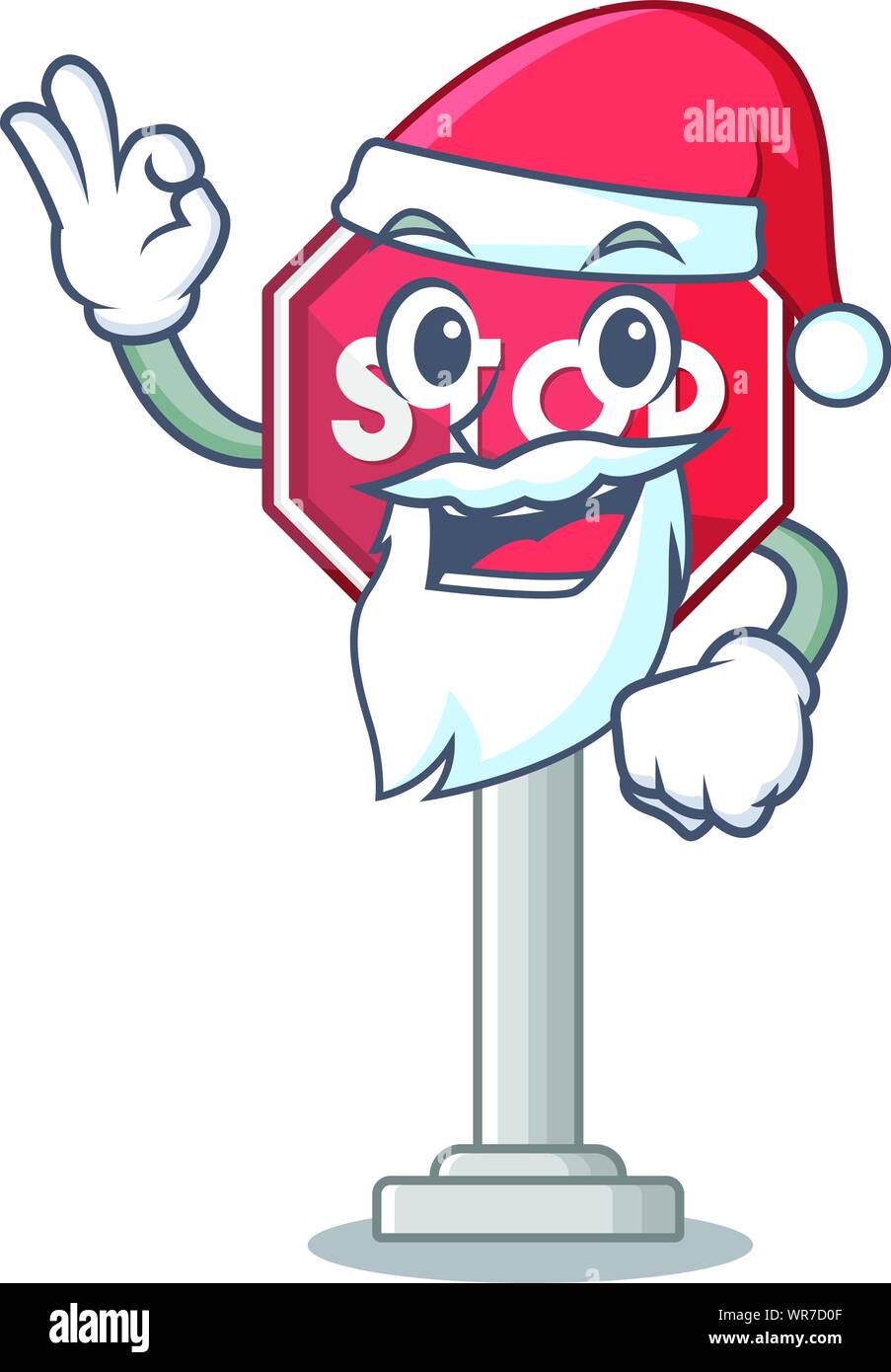 Santa sign stop isolated with the cartoon Stock Vector Image & Art - Alamy