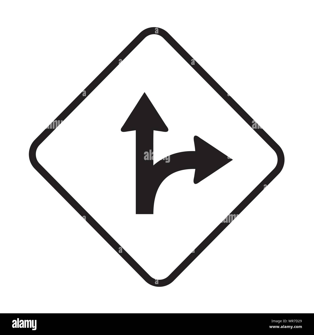 go straight turn right Stock Vector Image & Art - Alamy