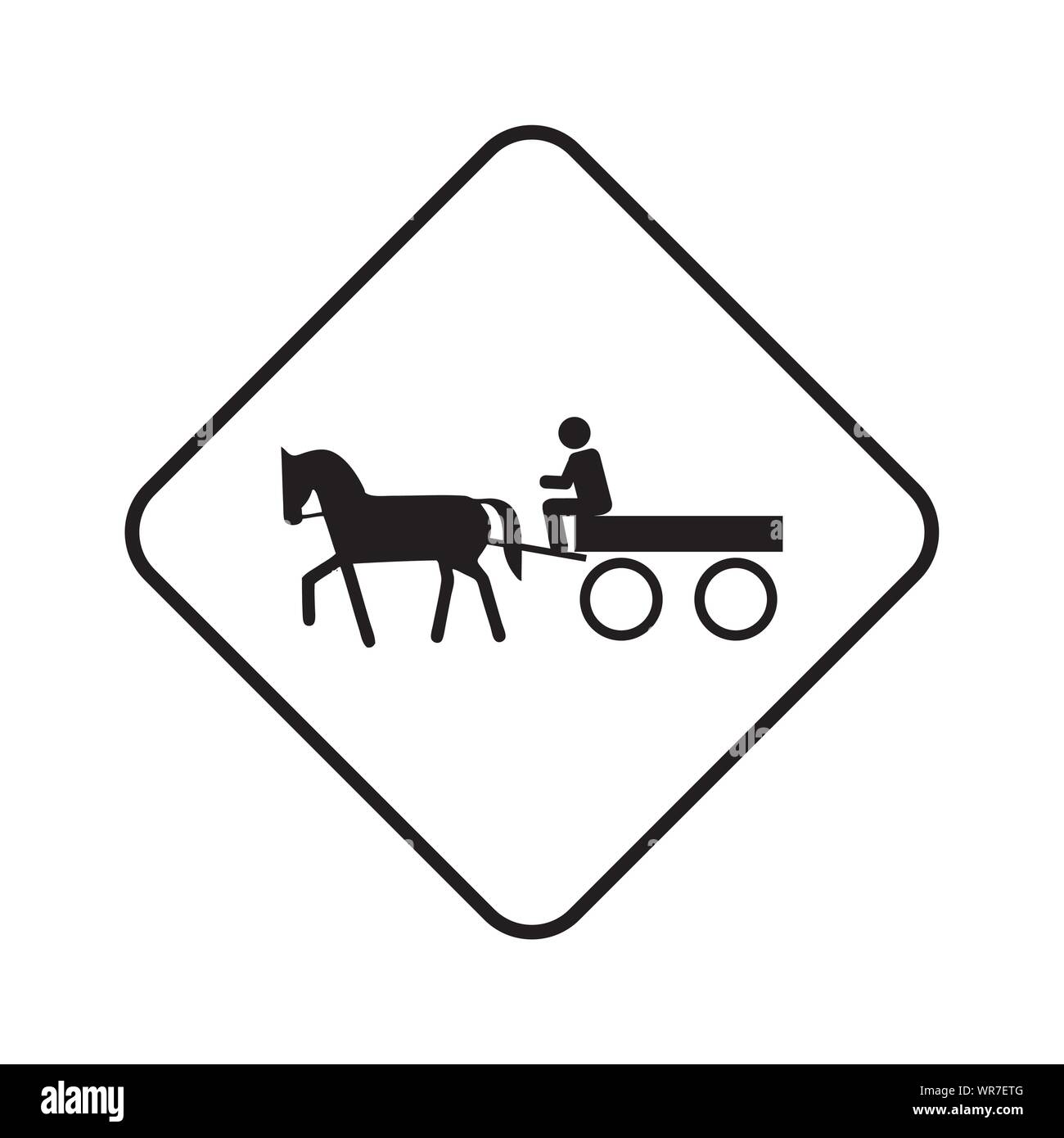 Horse cart street Cut Out Stock Images & Pictures - Alamy