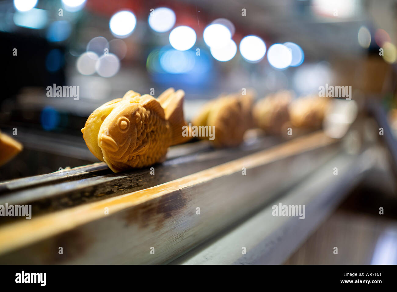 Traditional japanese / taiwanese fish shaped waffles with different ...