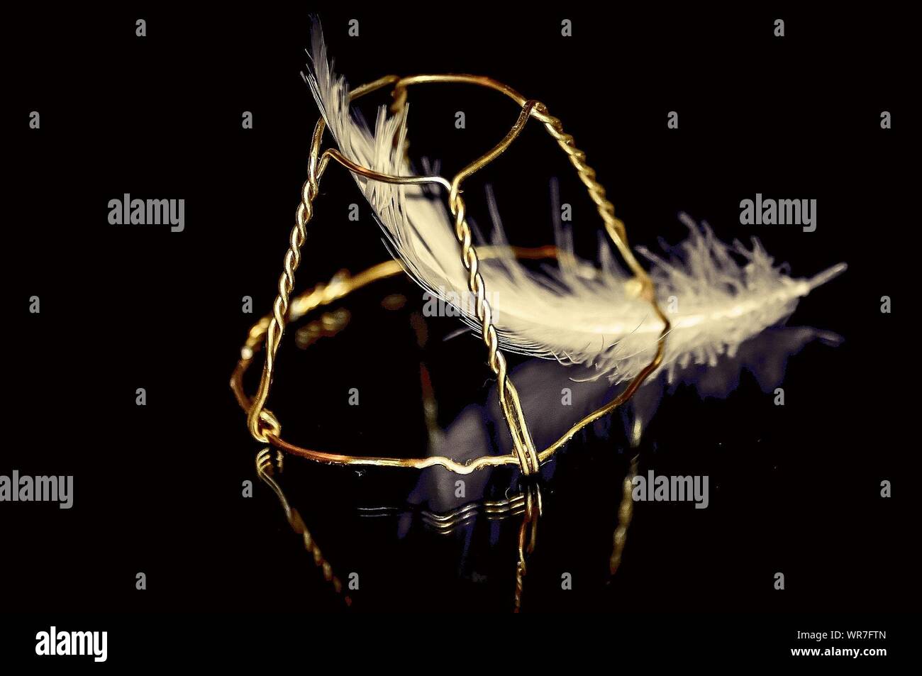 Gold feather hi-res stock photography and images - Alamy