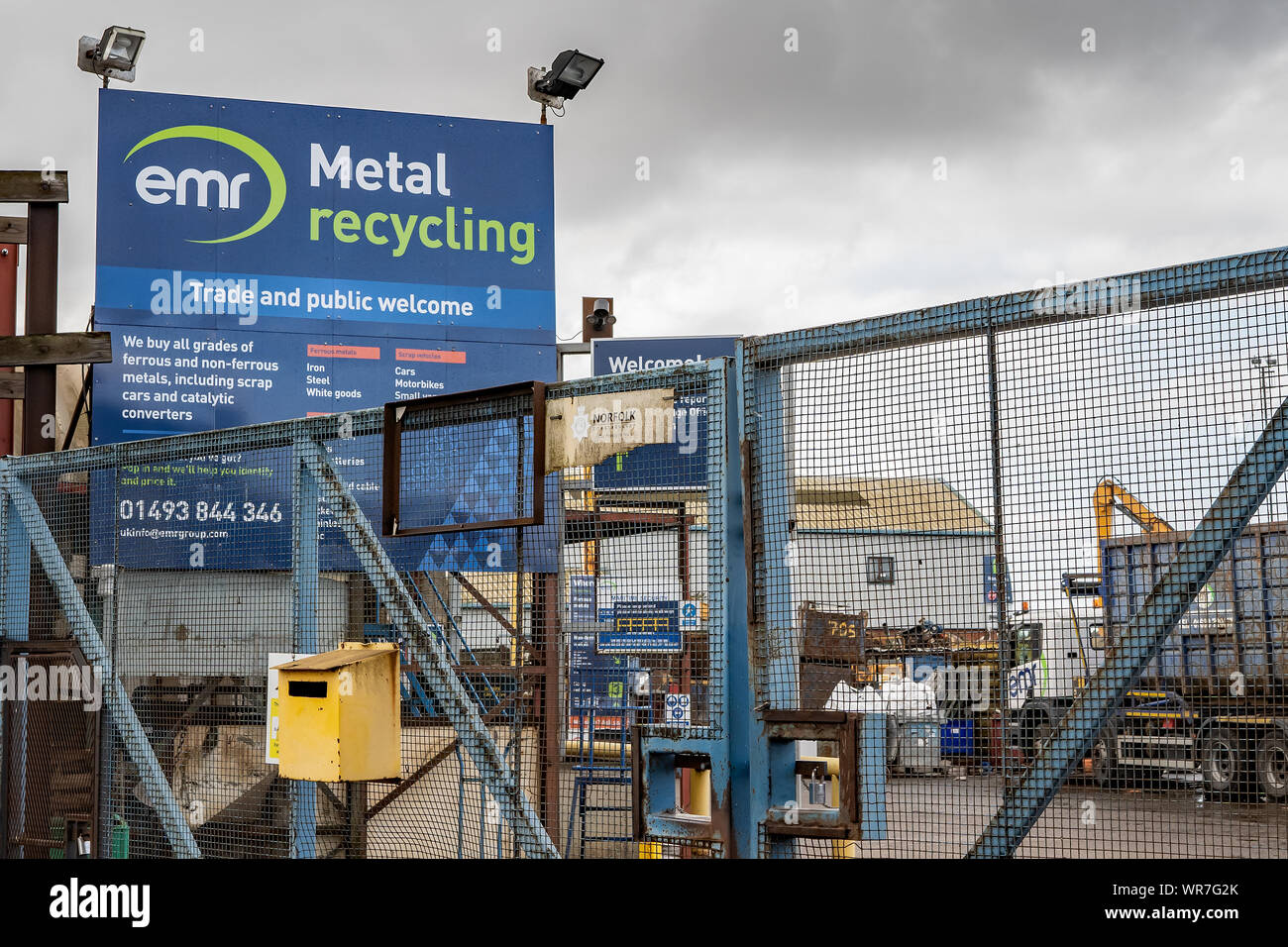 Great Yarmouth, Norfolk, UK – September 08 2019. Outside looking in to ...