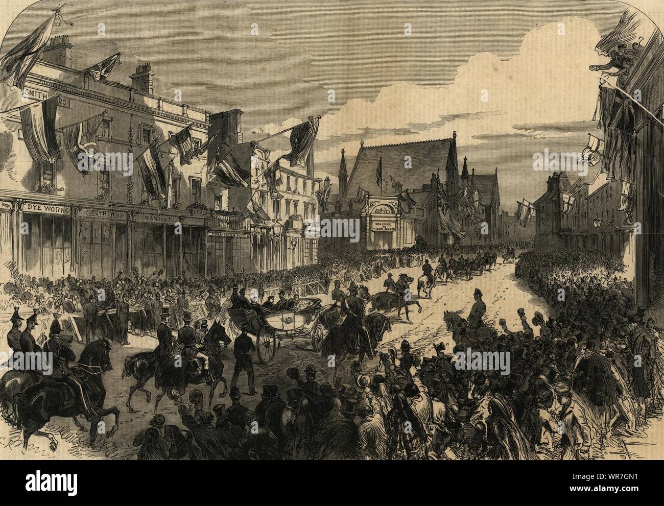 Queen Victoria procession going up Snow Hill, Wolverhampton ...