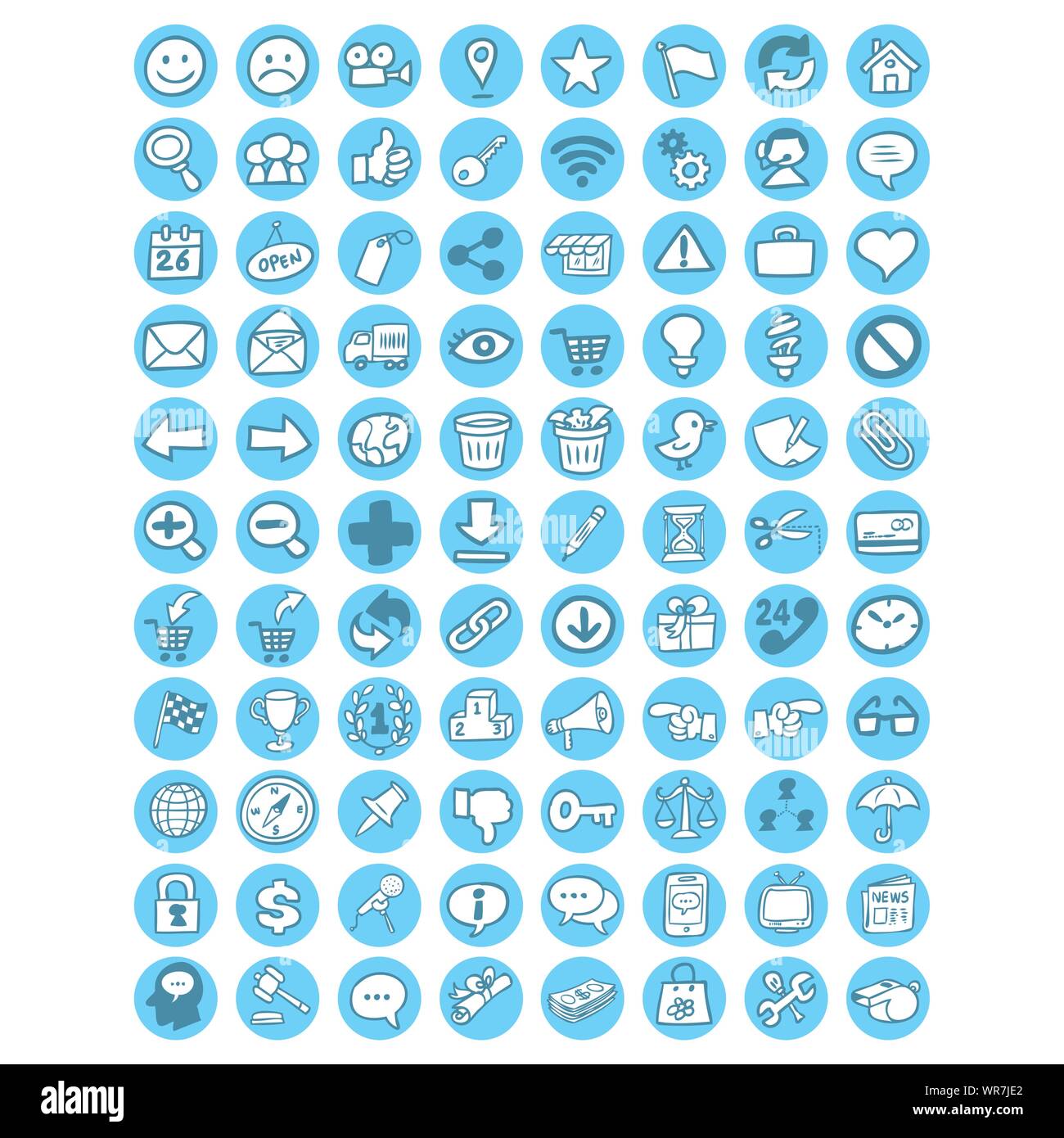 hand drawn icons set Stock Vector Image & Art - Alamy
