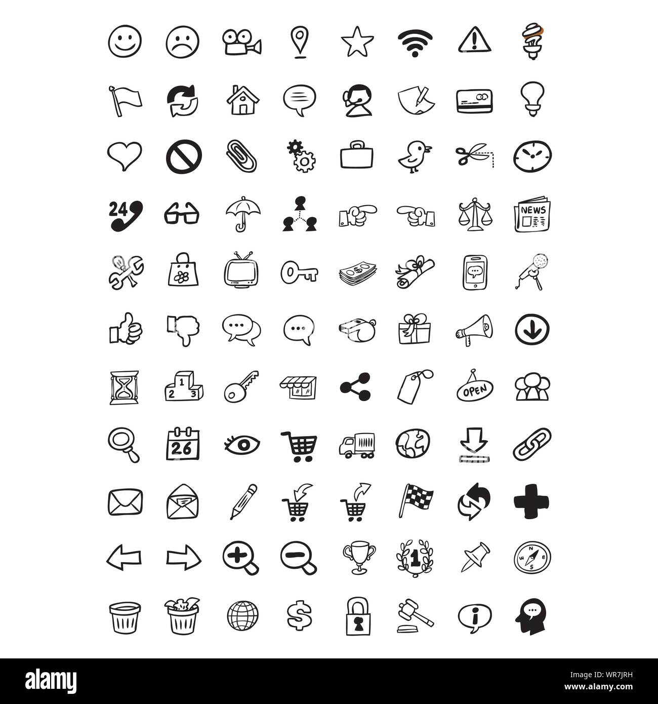 hand drawn icons set Stock Vector Image & Art - Alamy