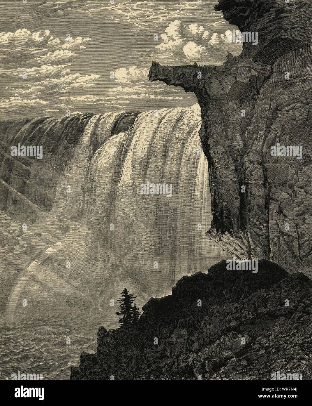 "Table Rock, Niagara". Canada 1876 antique ILN full page print Stock ...