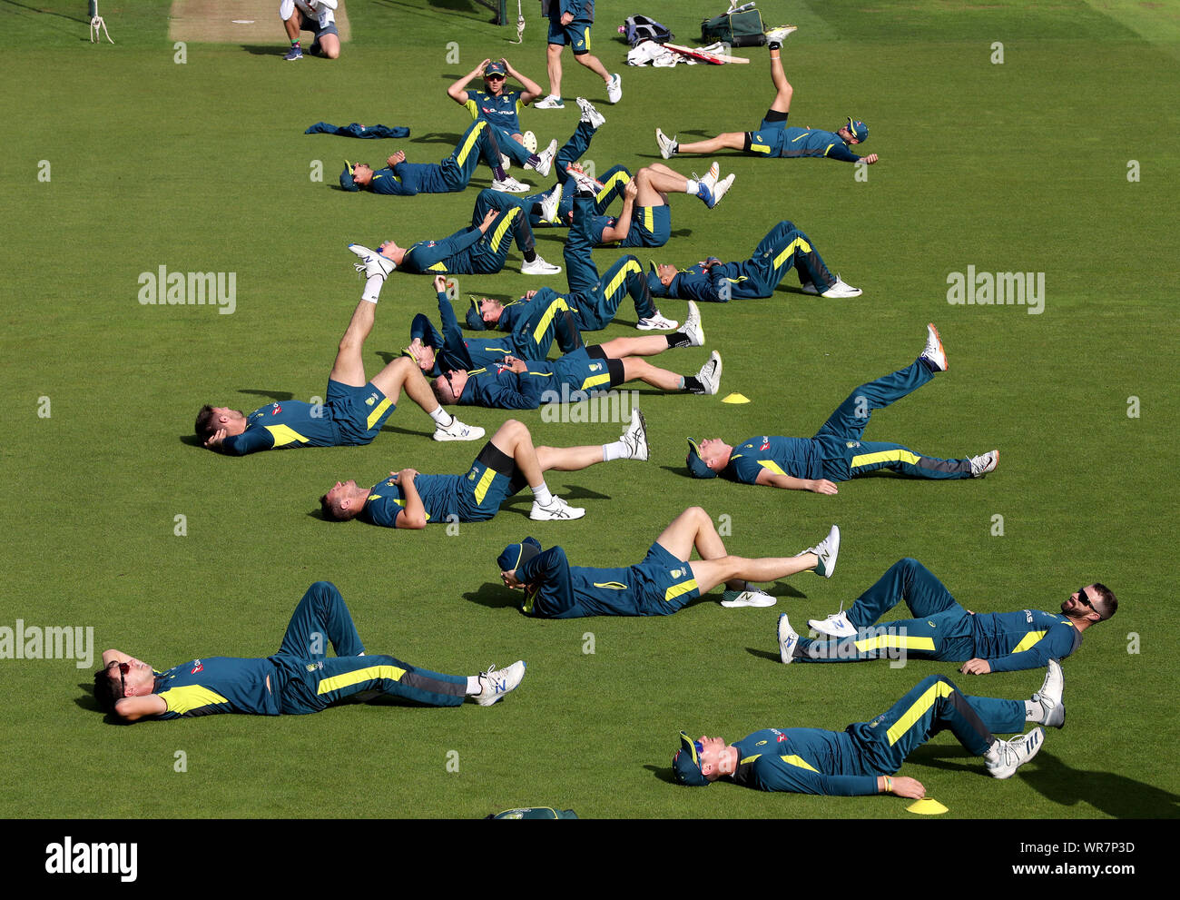 The Australian team during the nets session at The Oval, London Stock ...