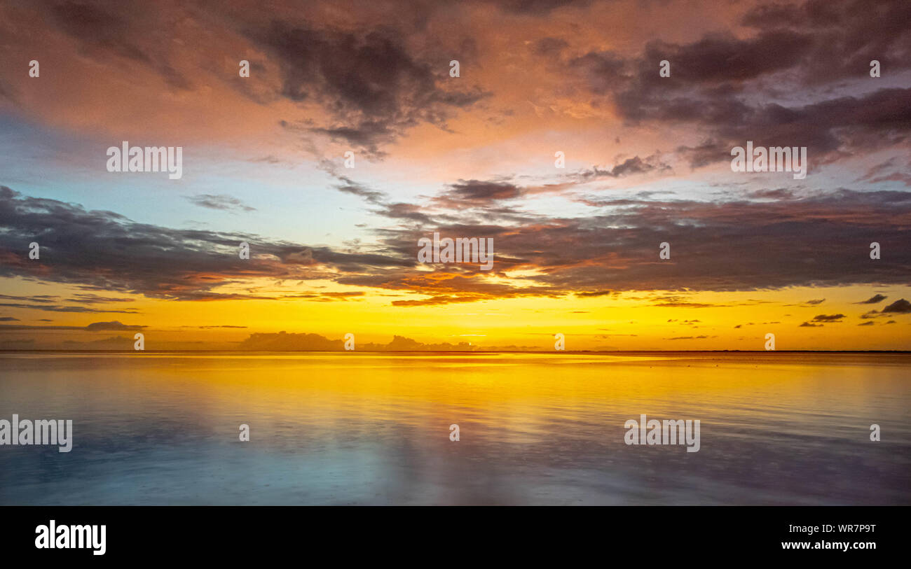 beautiful sunset over norden, north germany Stock Photo - Alamy