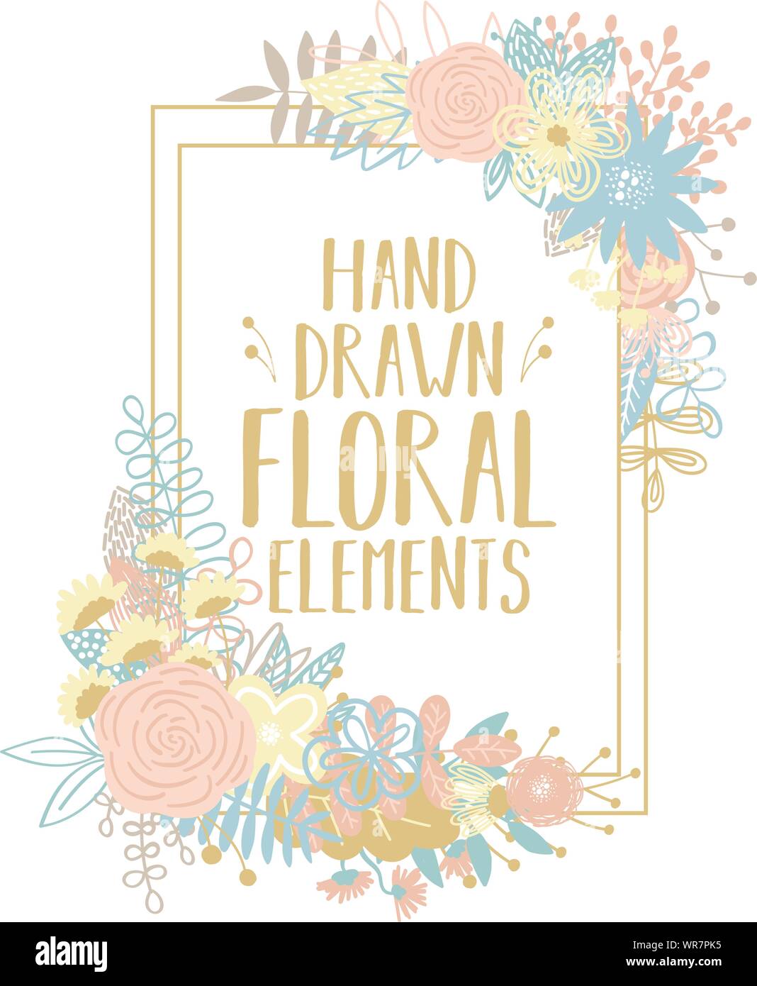 Vector illustration of an ornamental frame in the form of a rectangle ...