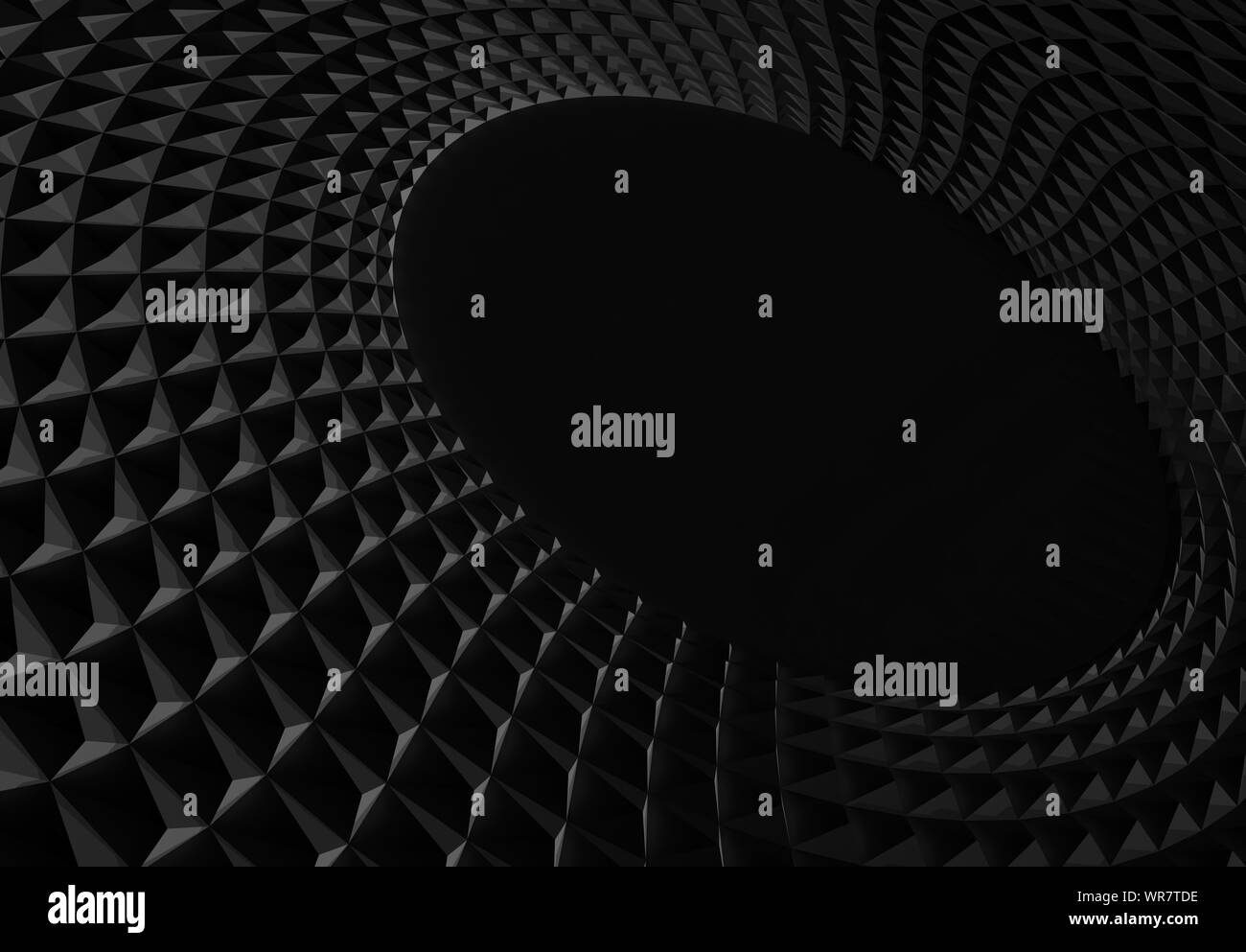 Abstract Geometric Background With Black Round Low Poly Structure Digital Graphic Pattern 3d