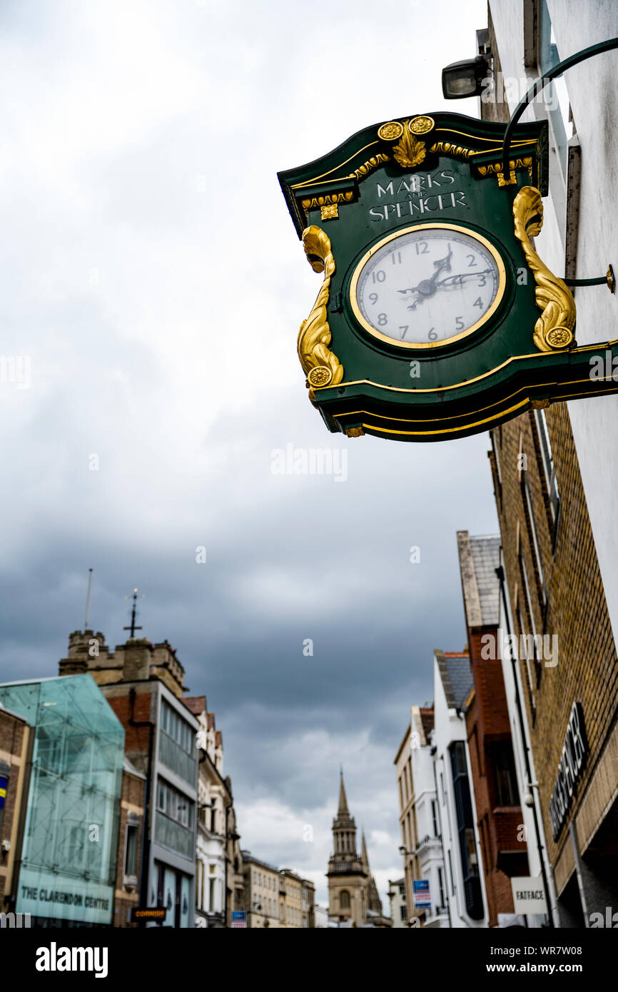 Marks and Spencer. Queens Street, Oxford City Centre. Busy shopping ...