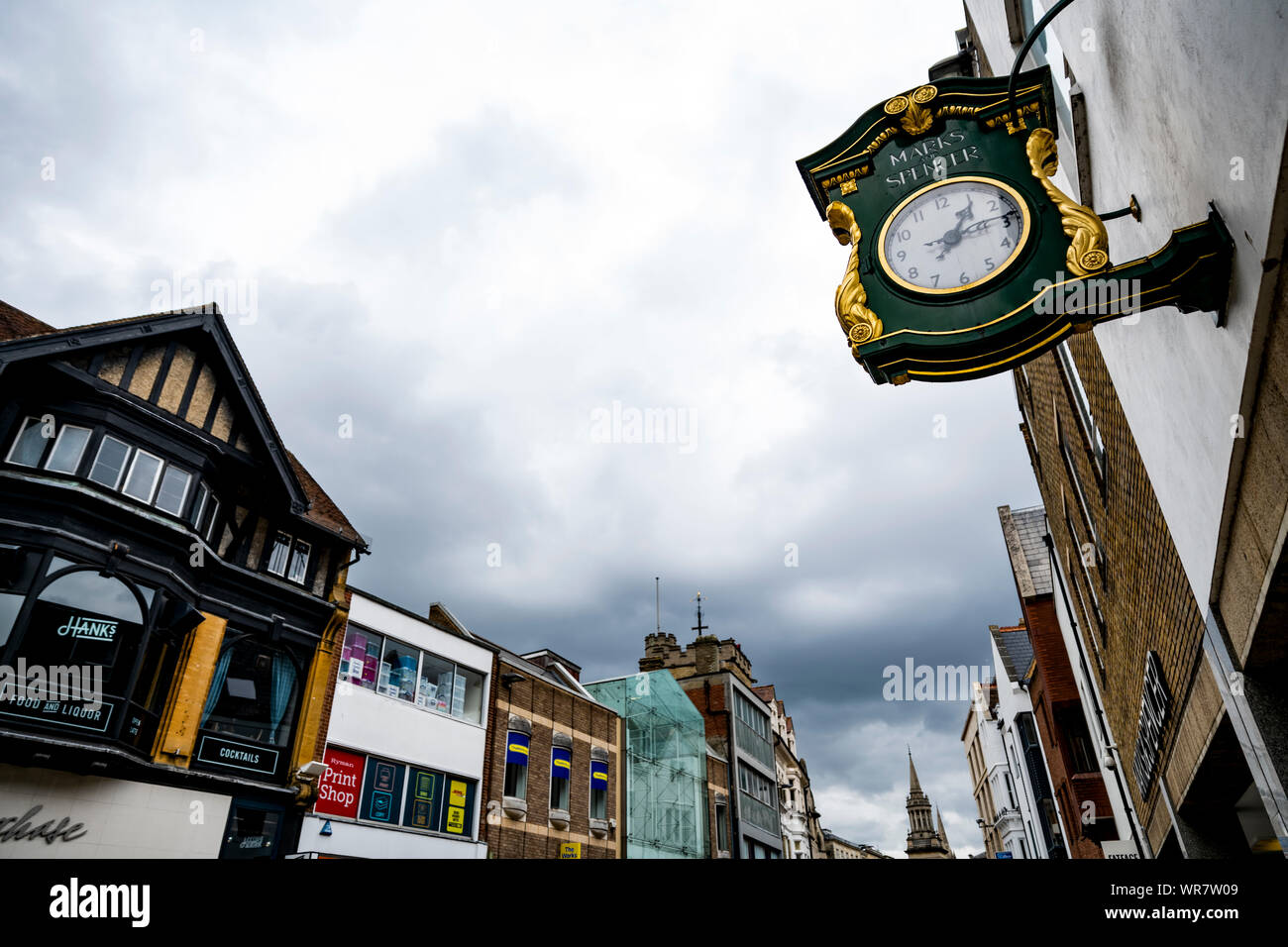 Marks and Spencer. Queens Street, Oxford City Centre. Busy shopping ...