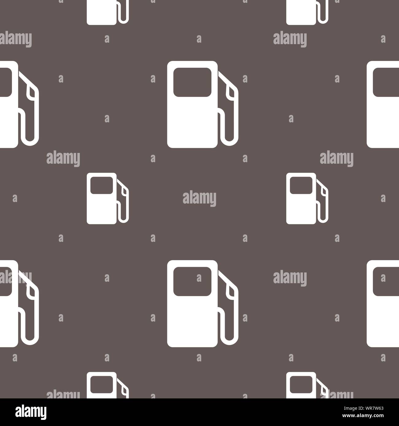Auto gas station icon sign. Seamless pattern on a gray background ...