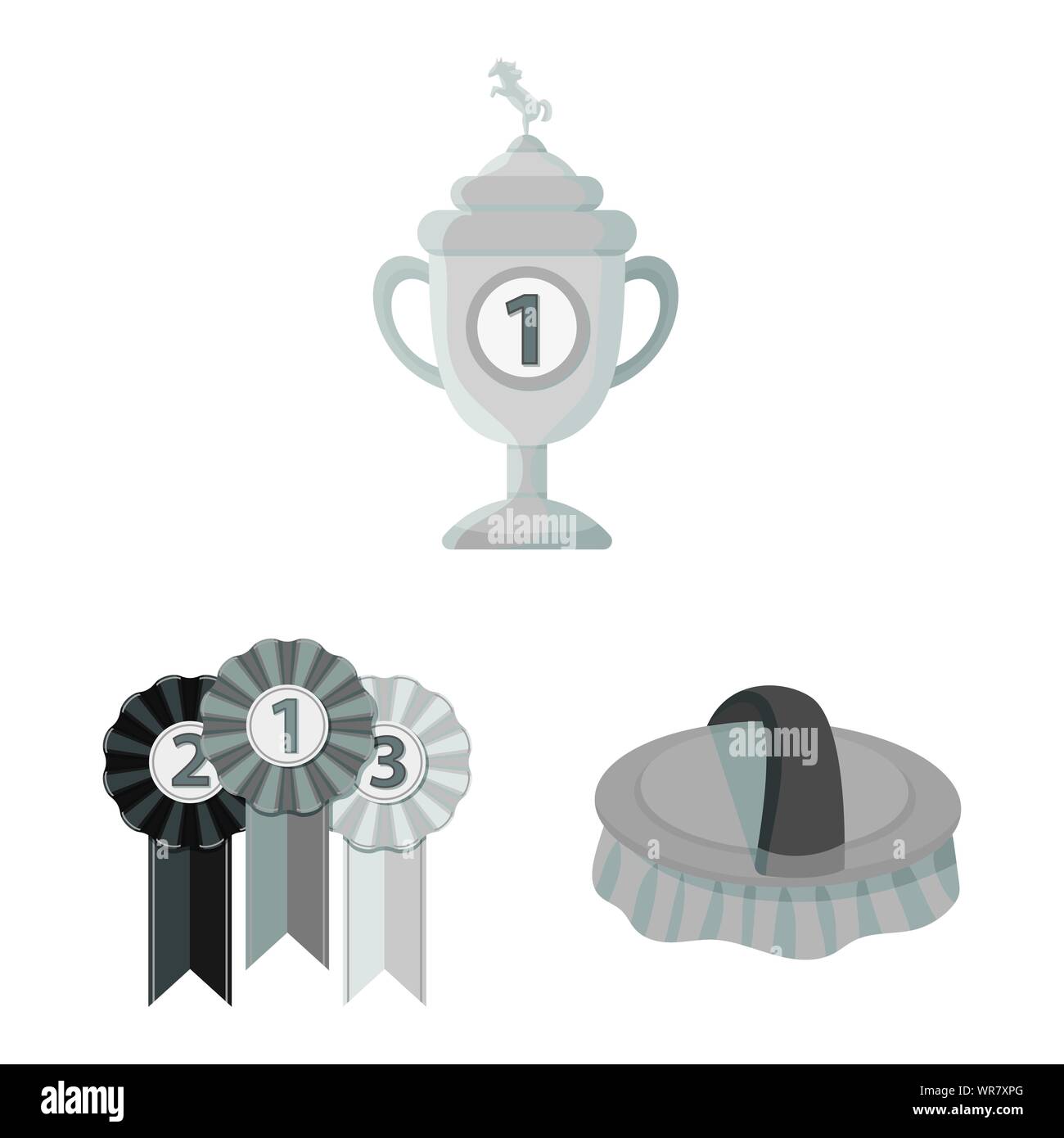 Vector design of race and horse icon. Set of race and racing stock ...