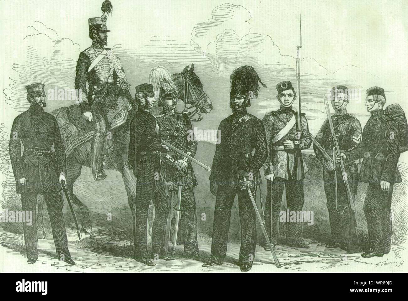 British Army Militia Yeomanry Cavalry Middlesex Yorkshire Hussars Essex ...