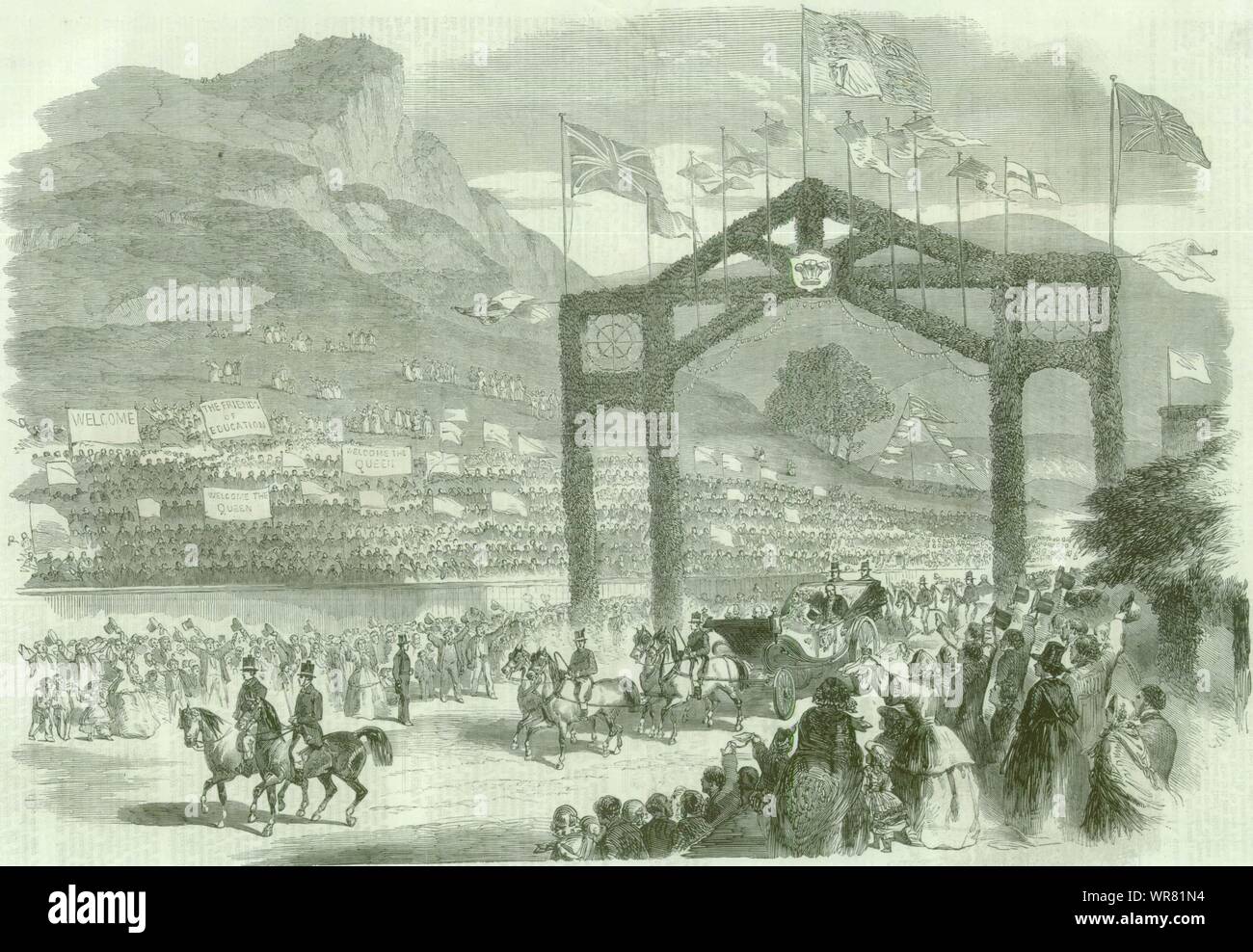 Queen Victoria's Visit to North Wales - Her Majesty entering Bangor ...
