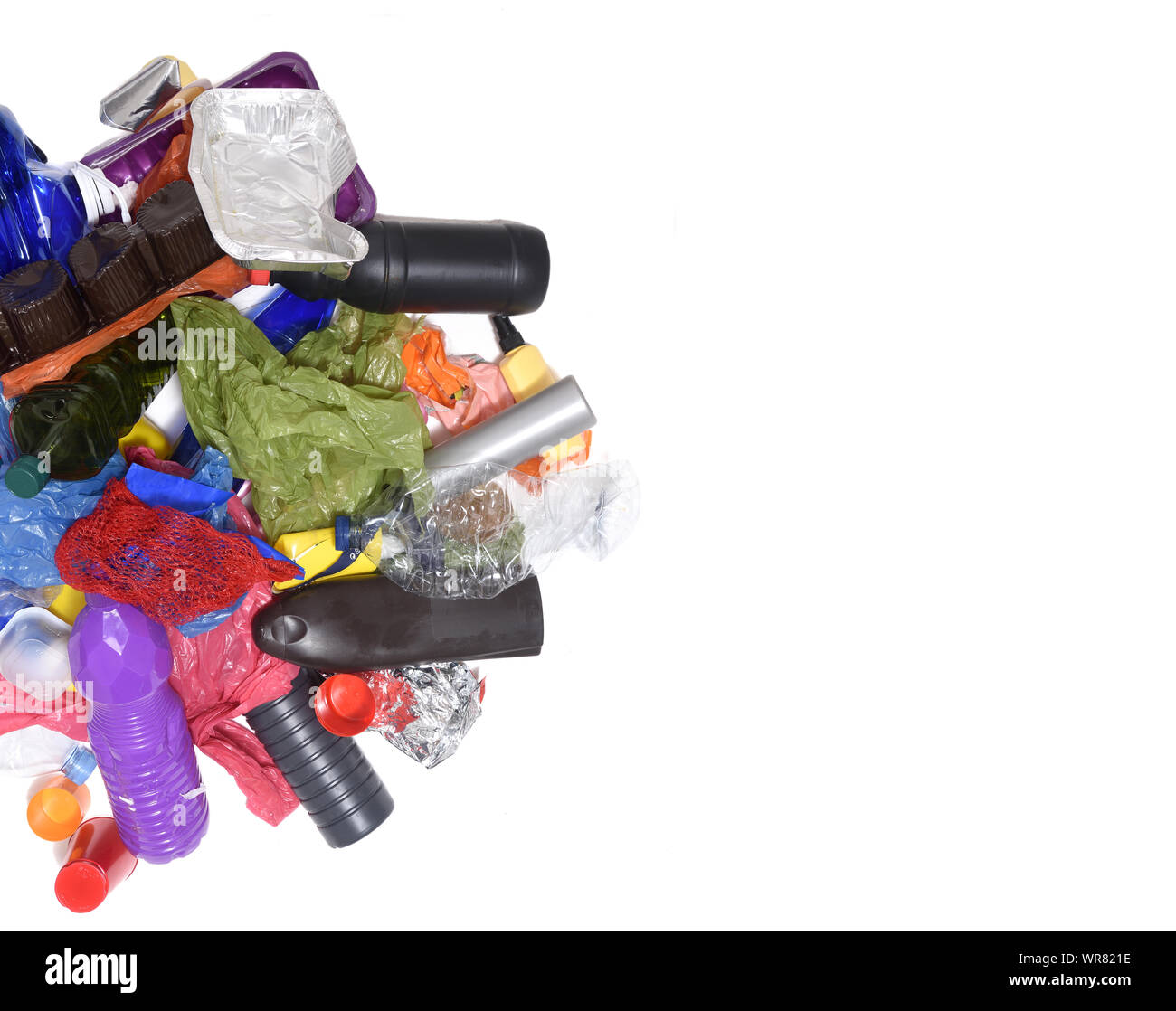 pile of plastics on white background Stock Photo - Alamy