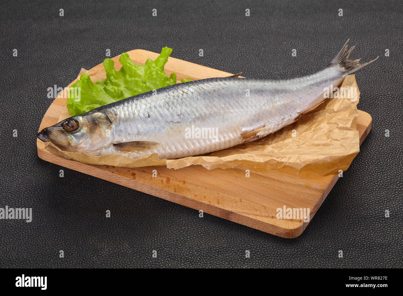 Salted herring fish ready for eat Stock Photo - Alamy