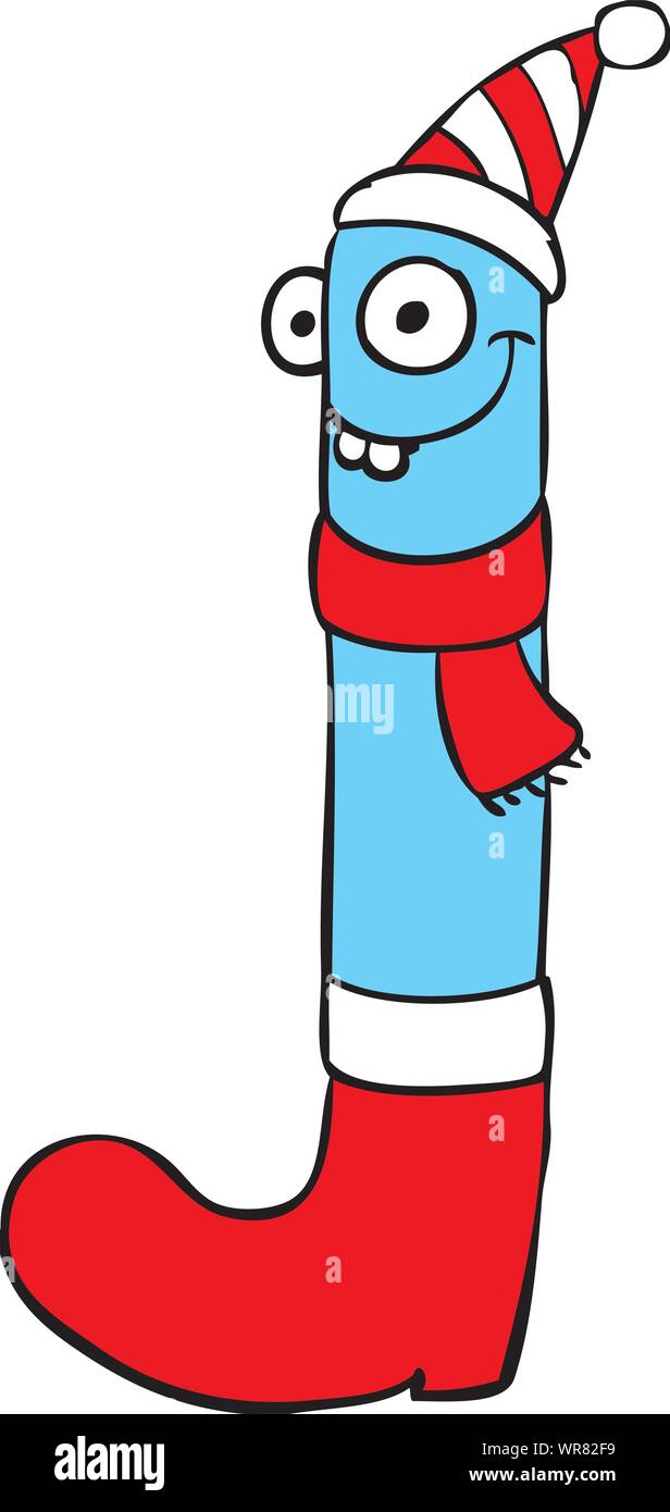 cartoon alphabet illustration christmas concept Stock Vector Image ...