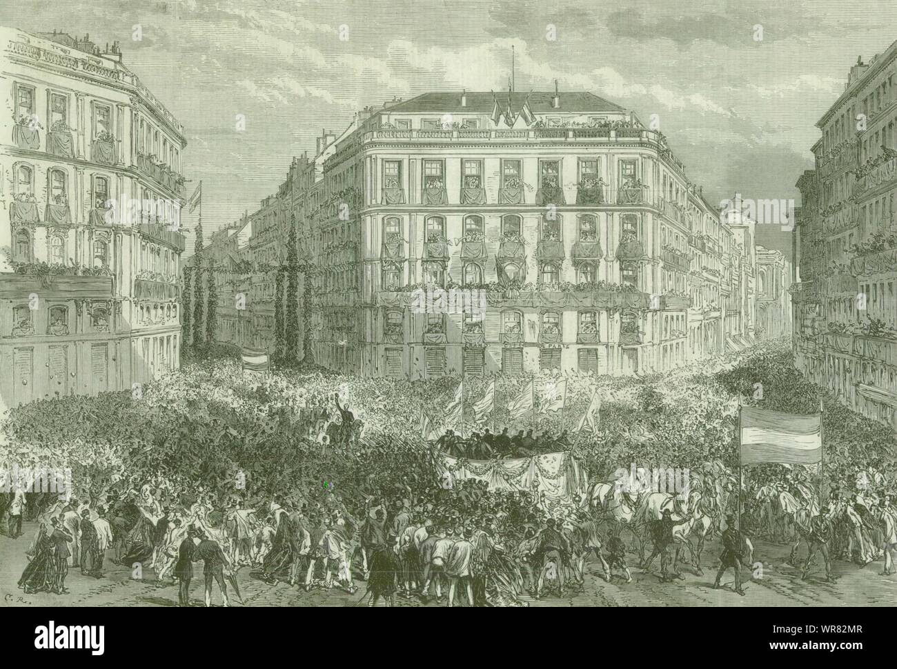 Glorious Revolution: Entrance of General Prim into Madrid. Spain 1868 ...