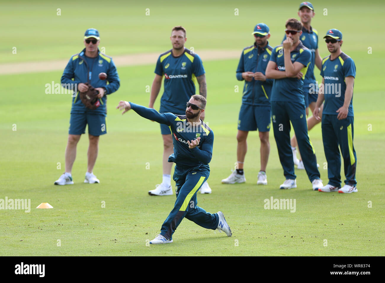 Australia's Matthew Wade during the nets session at The Oval, London ...