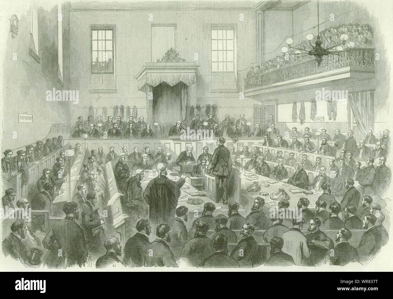 Trial of the Bradford Election Petition at the Borough courthouse 1869 ...