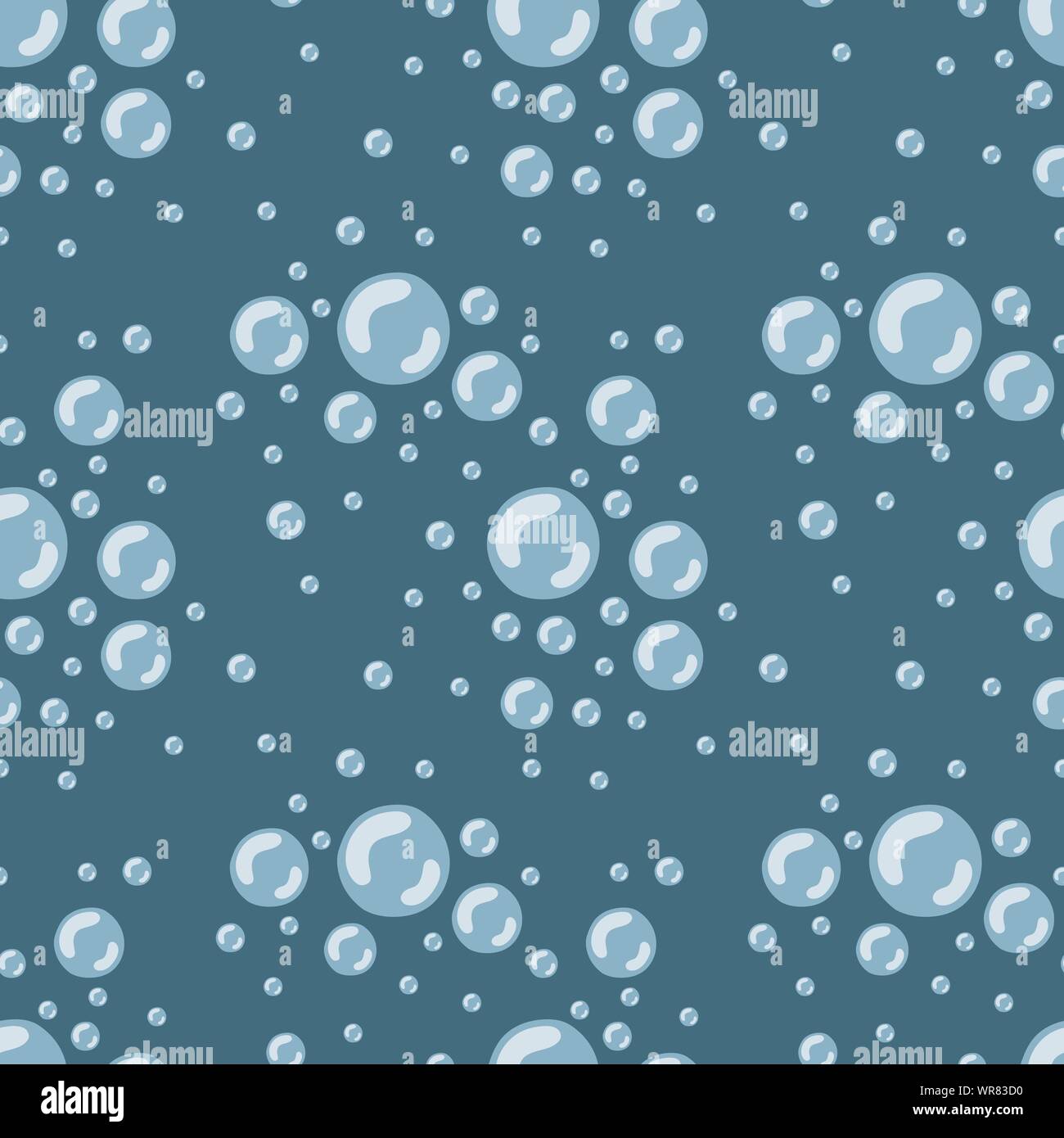 Seamless summer pattern of bubbles under water. Vector sea illustration ...