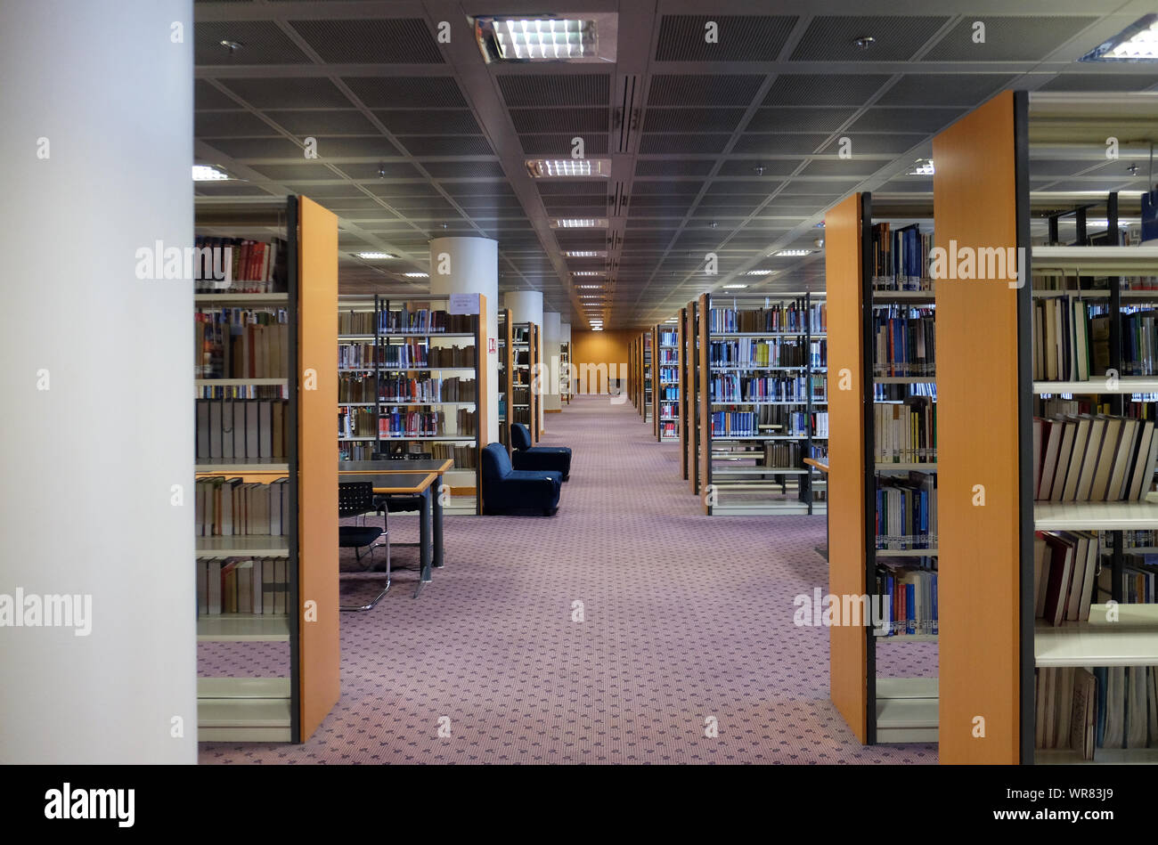 Interior of the National and University Library in Zagreb, Croatia ...