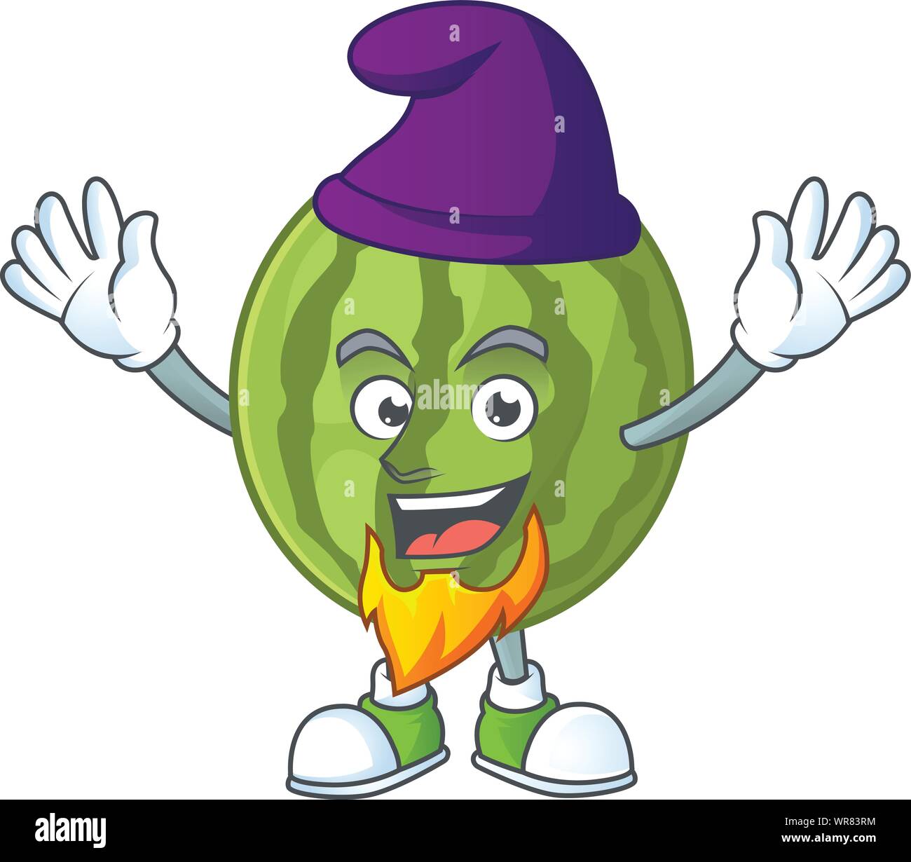 Elf cartoon watermelon isolated on white background Stock Vector Image ...