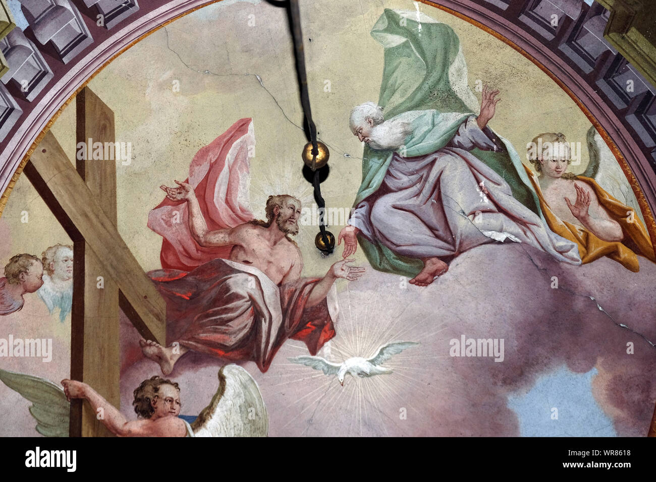 Holy Trinity, fresco on the ceiling of the Saint John the Baptist ...