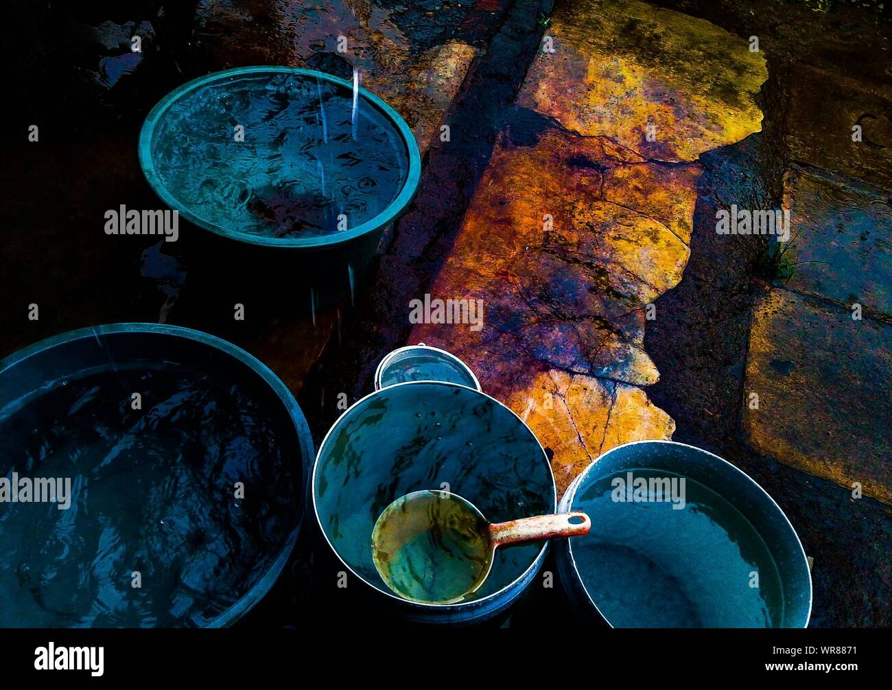 Water buckets hi-res stock photography and images - Alamy
