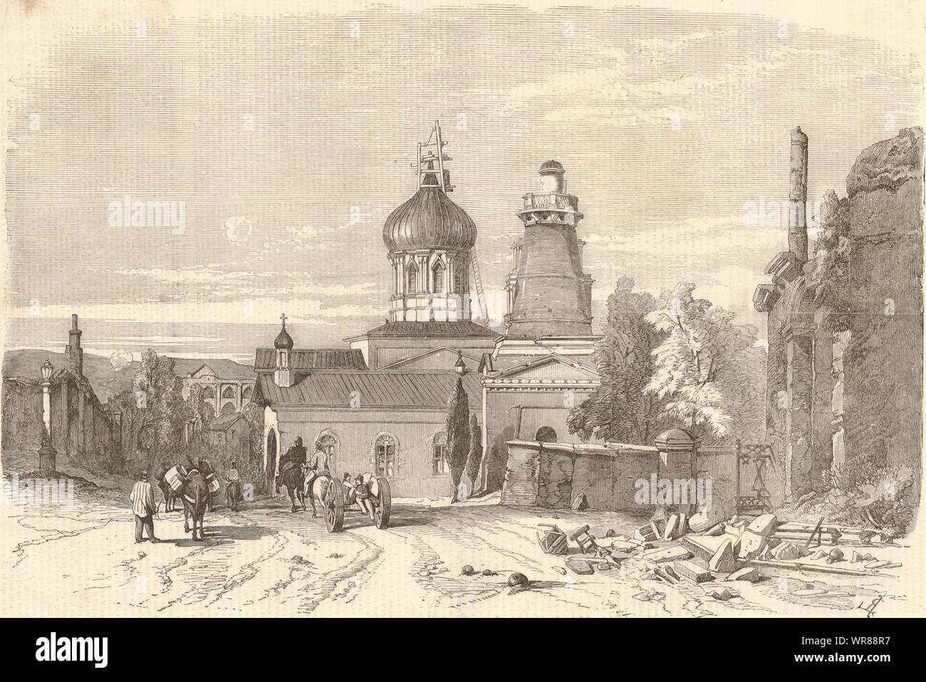 Sevastopol French troops ammo Fort Nicholas mortar battery Crimean War ...