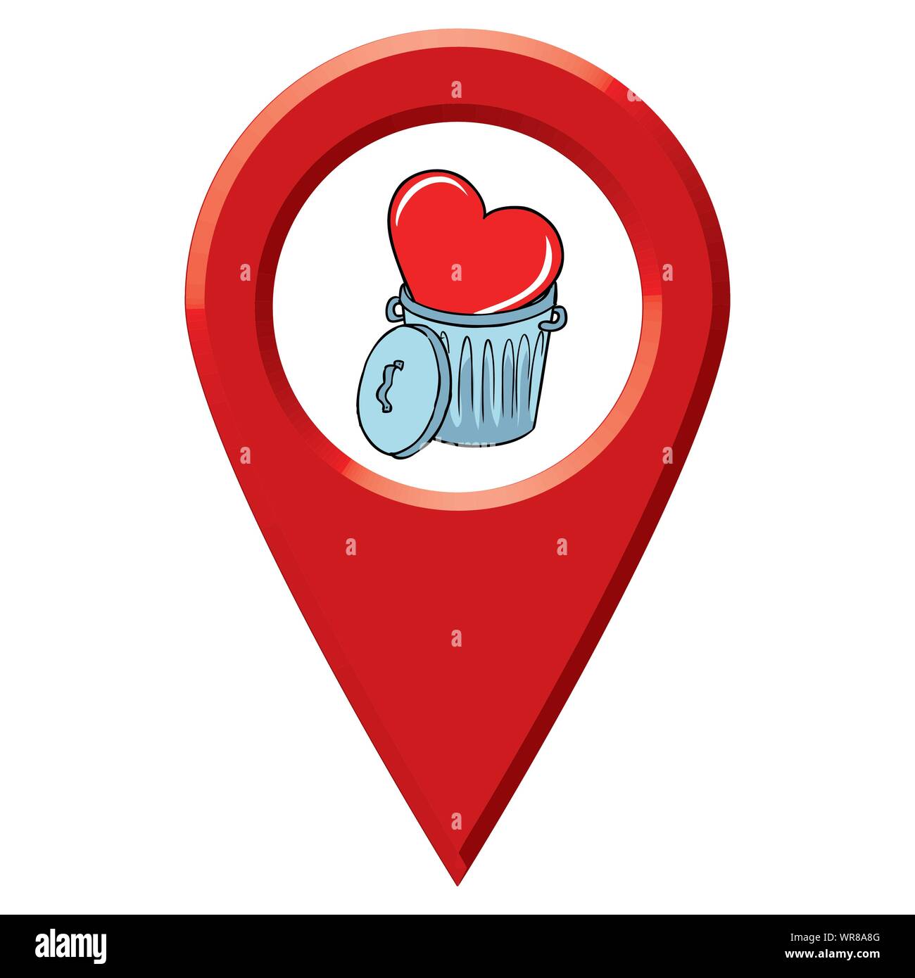 Heart pin Stock Vector Images - Alamy