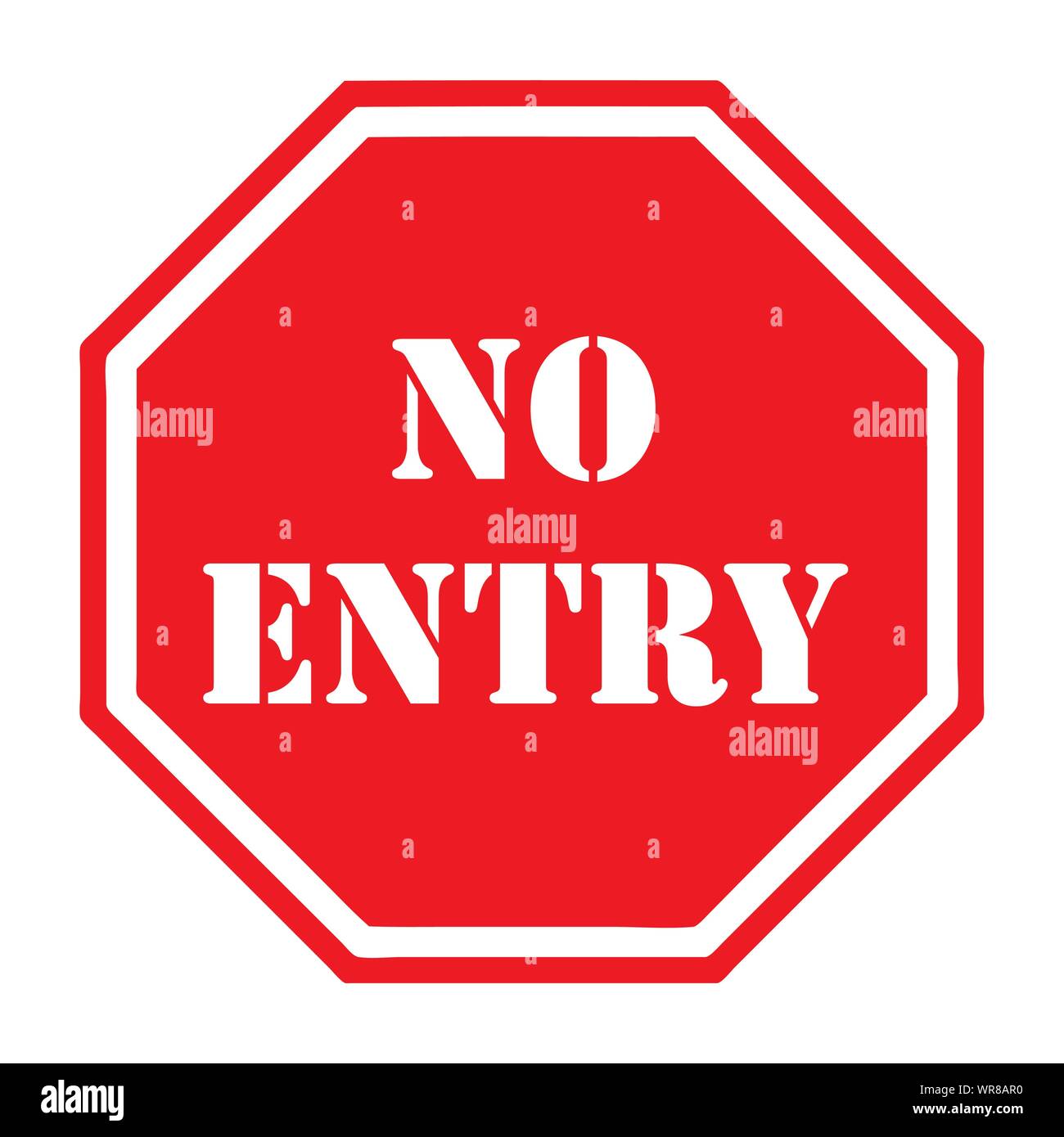 Close up of no entry sign Stock Vector Images - Alamy