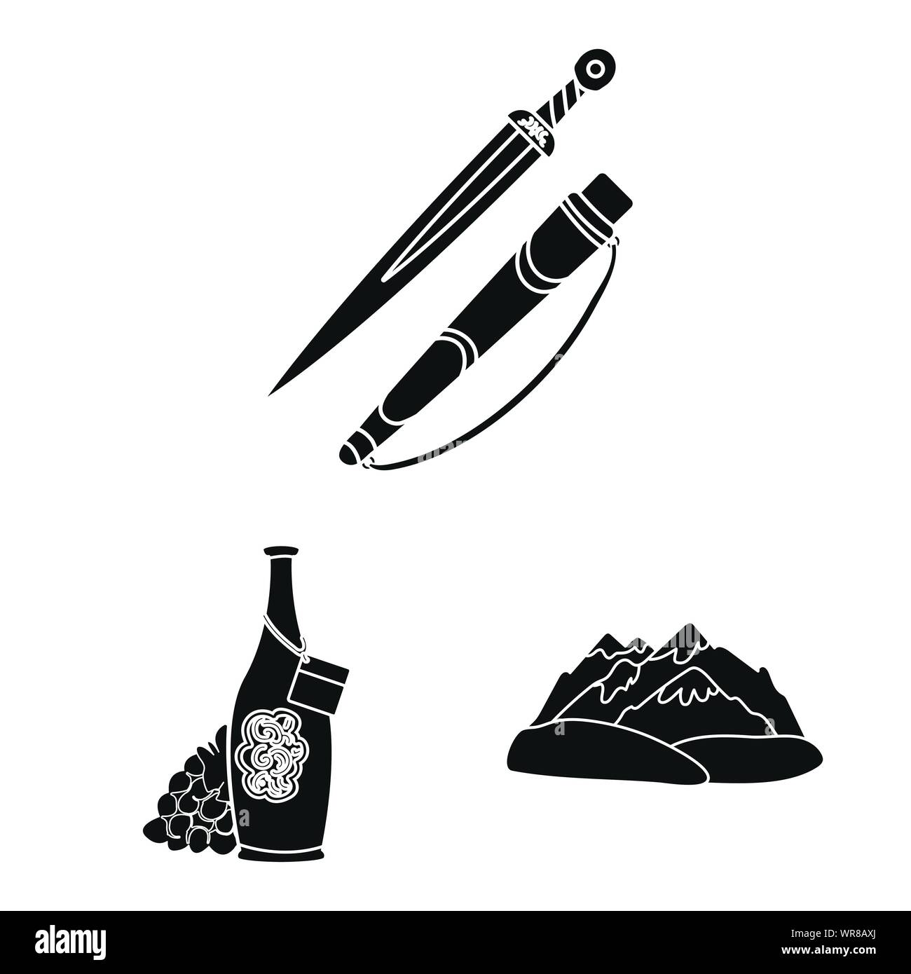 Vector illustration of heritage and originality sign. Collection of ...