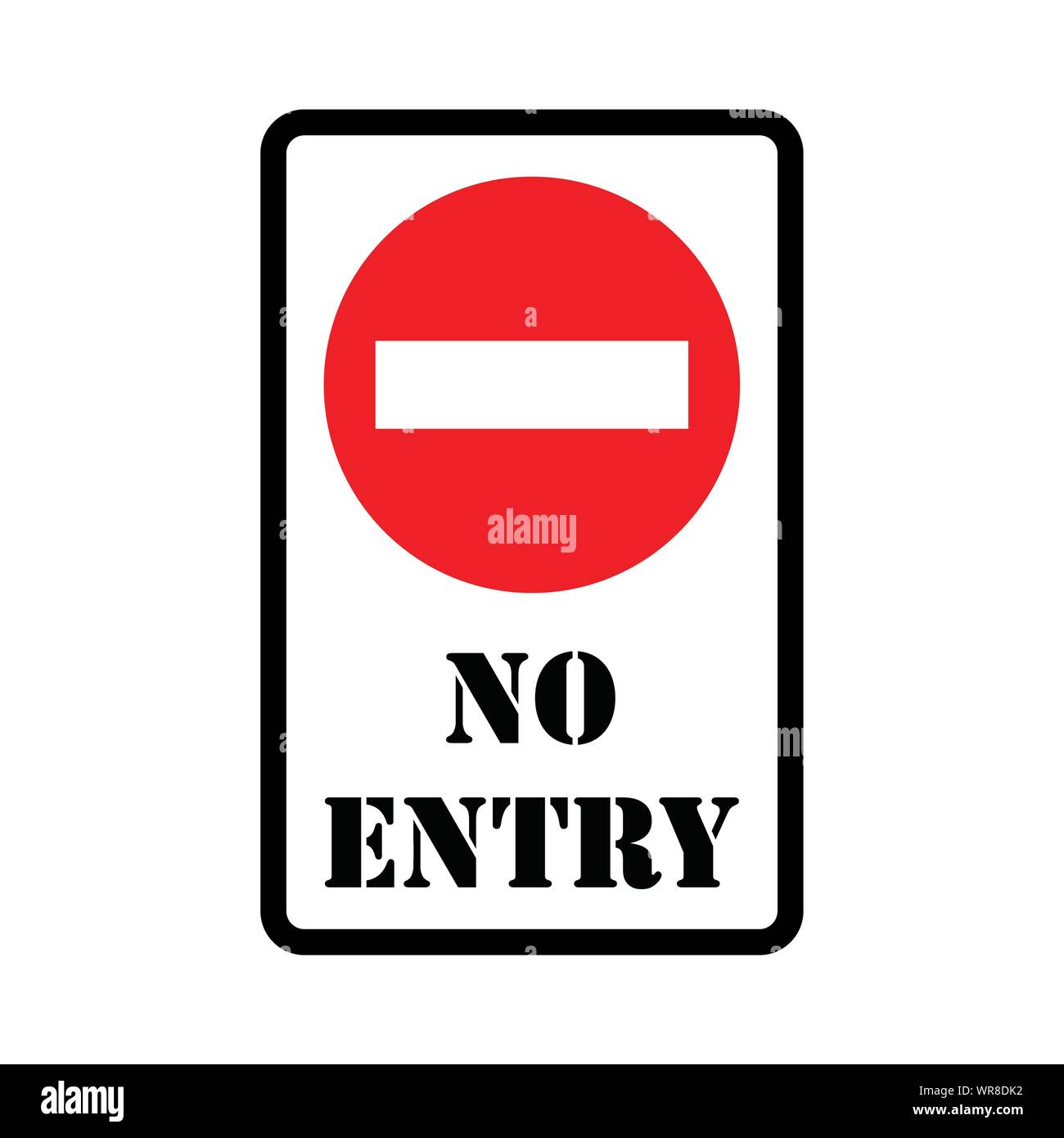 Close up of no entry sign Stock Vector Images - Alamy