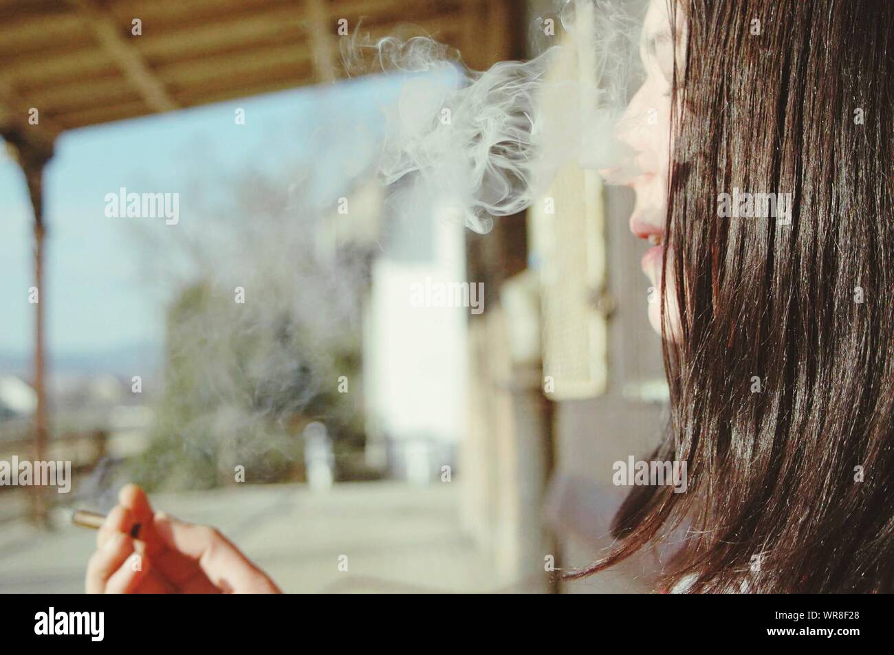 Woman Smoking Side View High Resolution Stock Photography and Images ...