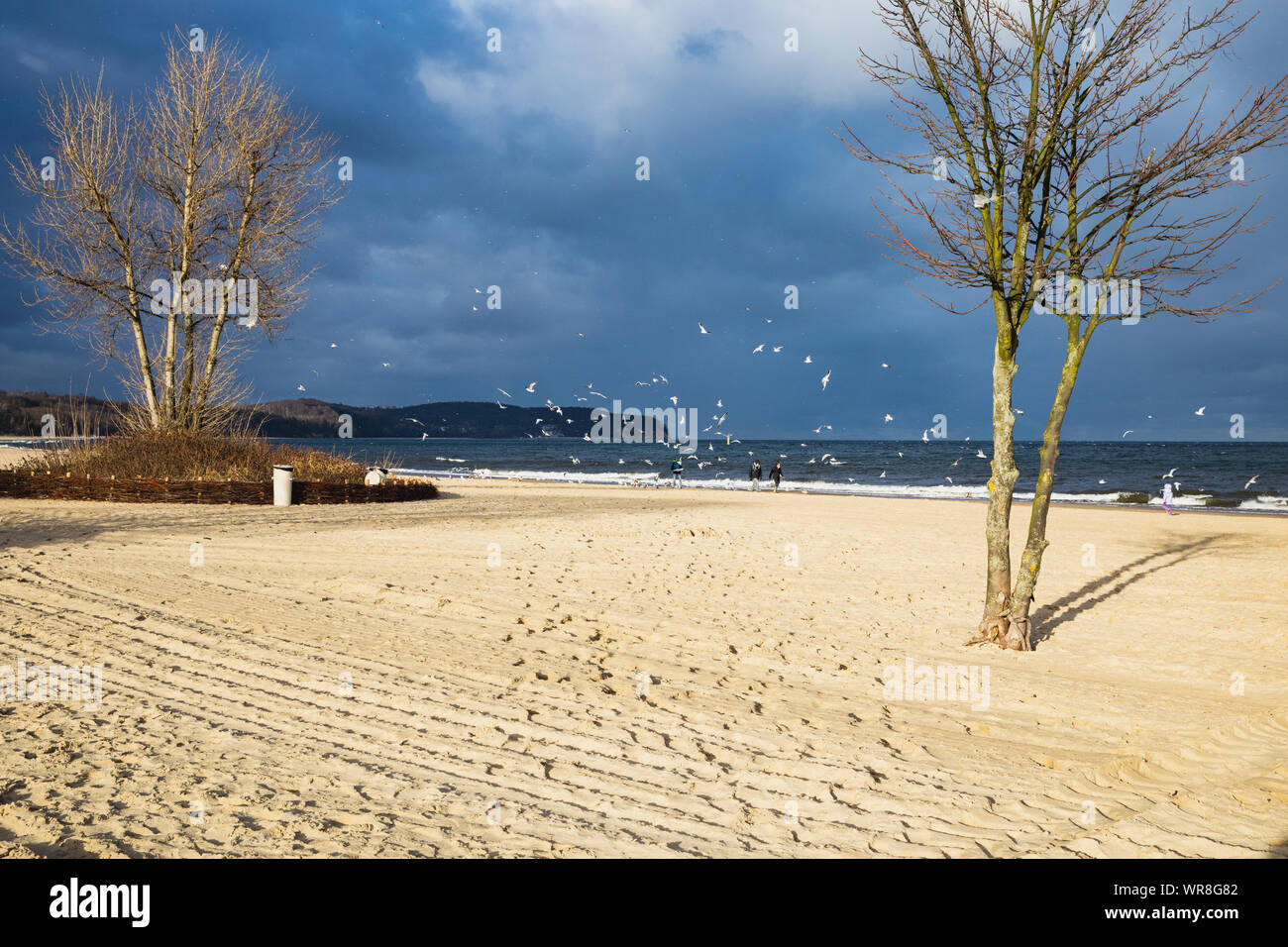 Cold beach of Poland Stock Photo - Alamy