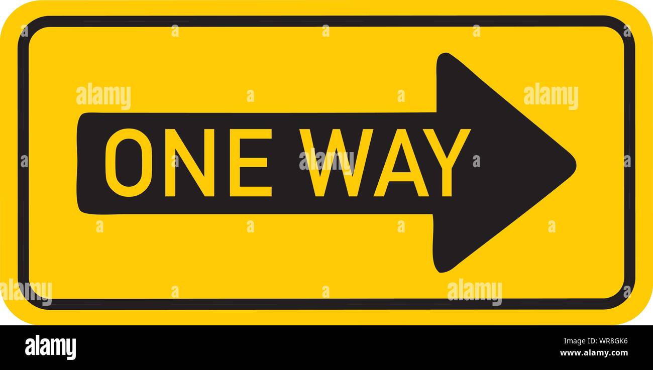 one way sign Stock Vector Image & Art - Alamy