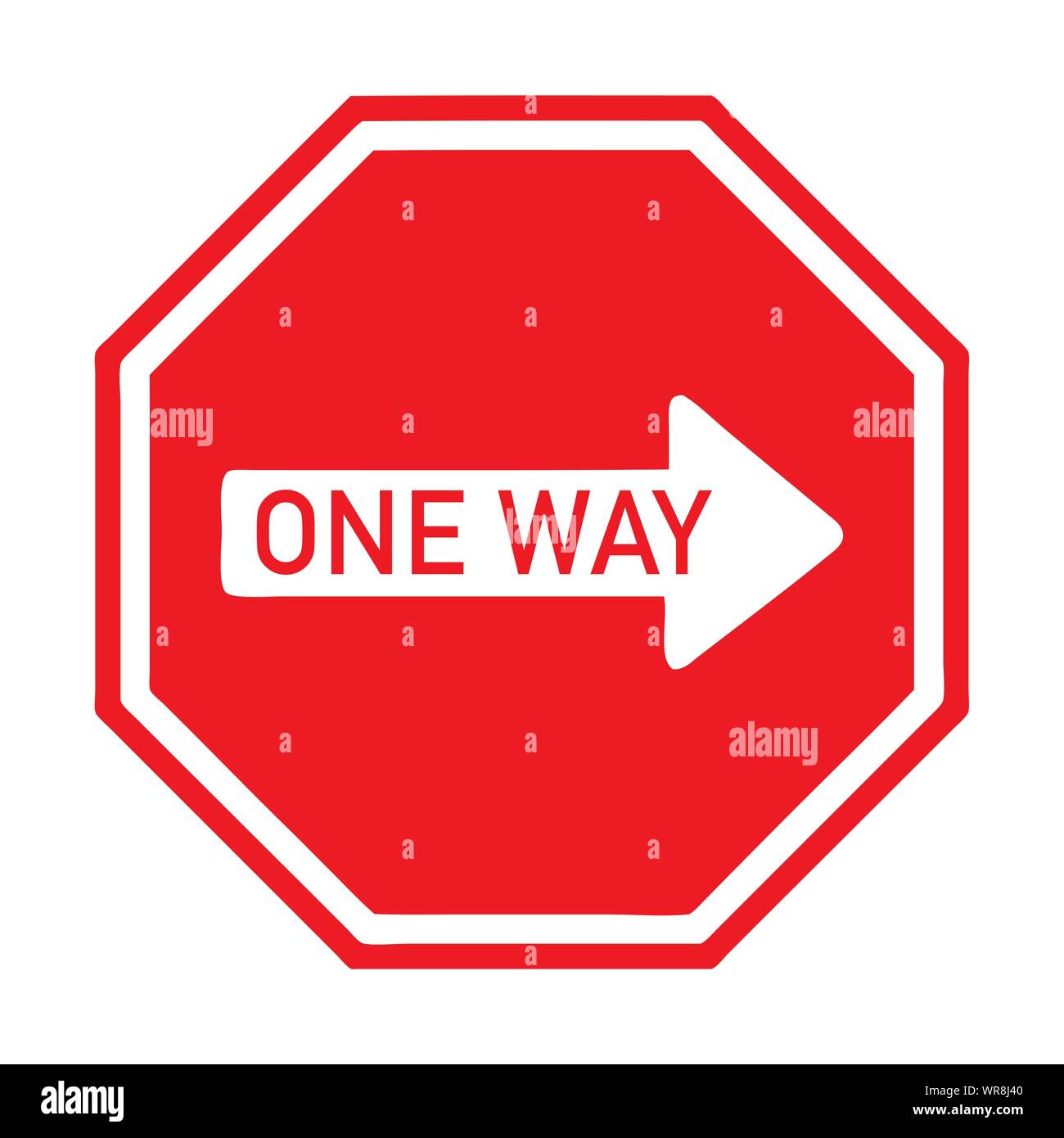 one way sign Stock Vector Image & Art - Alamy