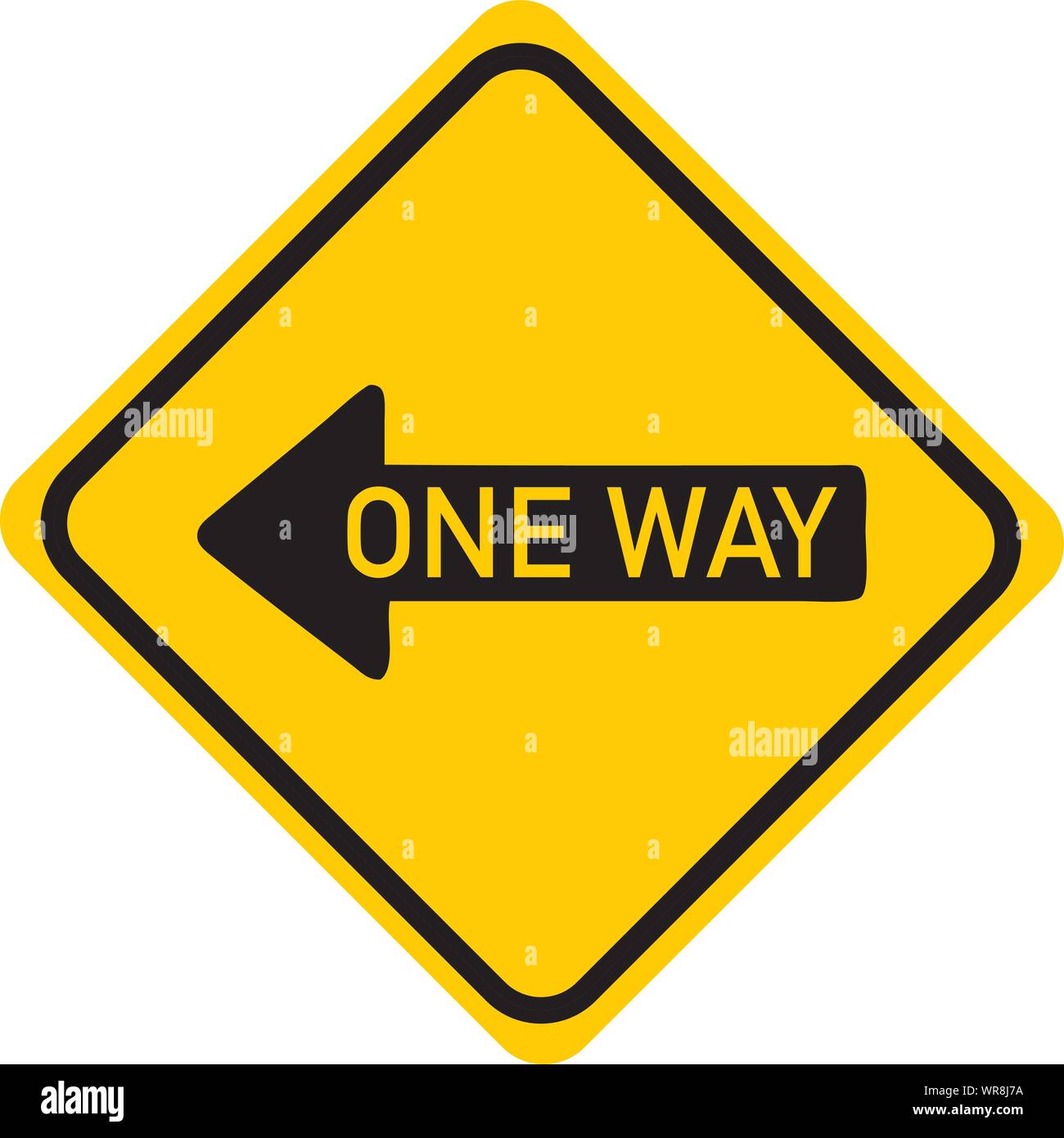 one way sign Stock Vector Image & Art - Alamy