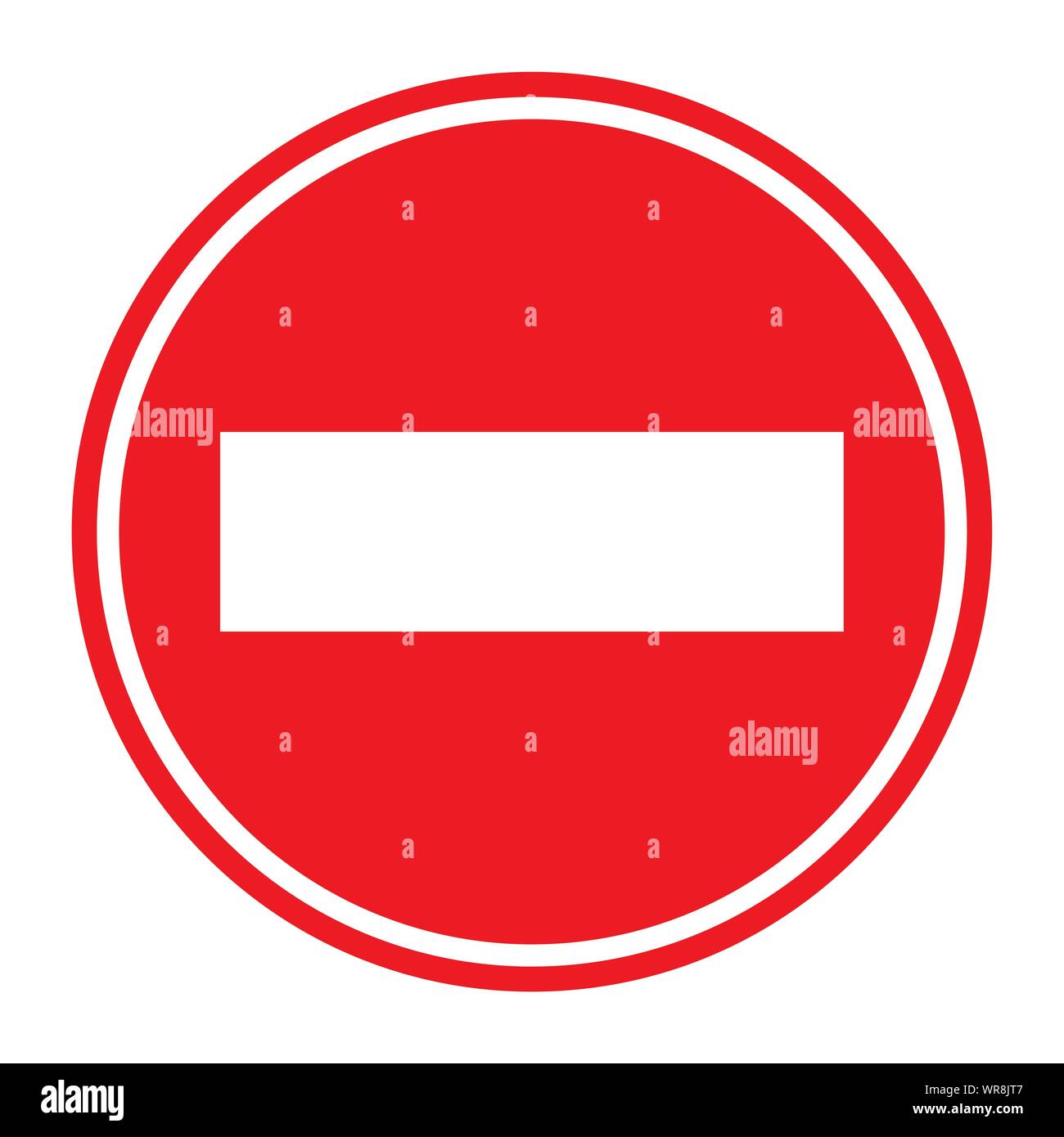 Close up of no entry sign Stock Vector Images - Alamy