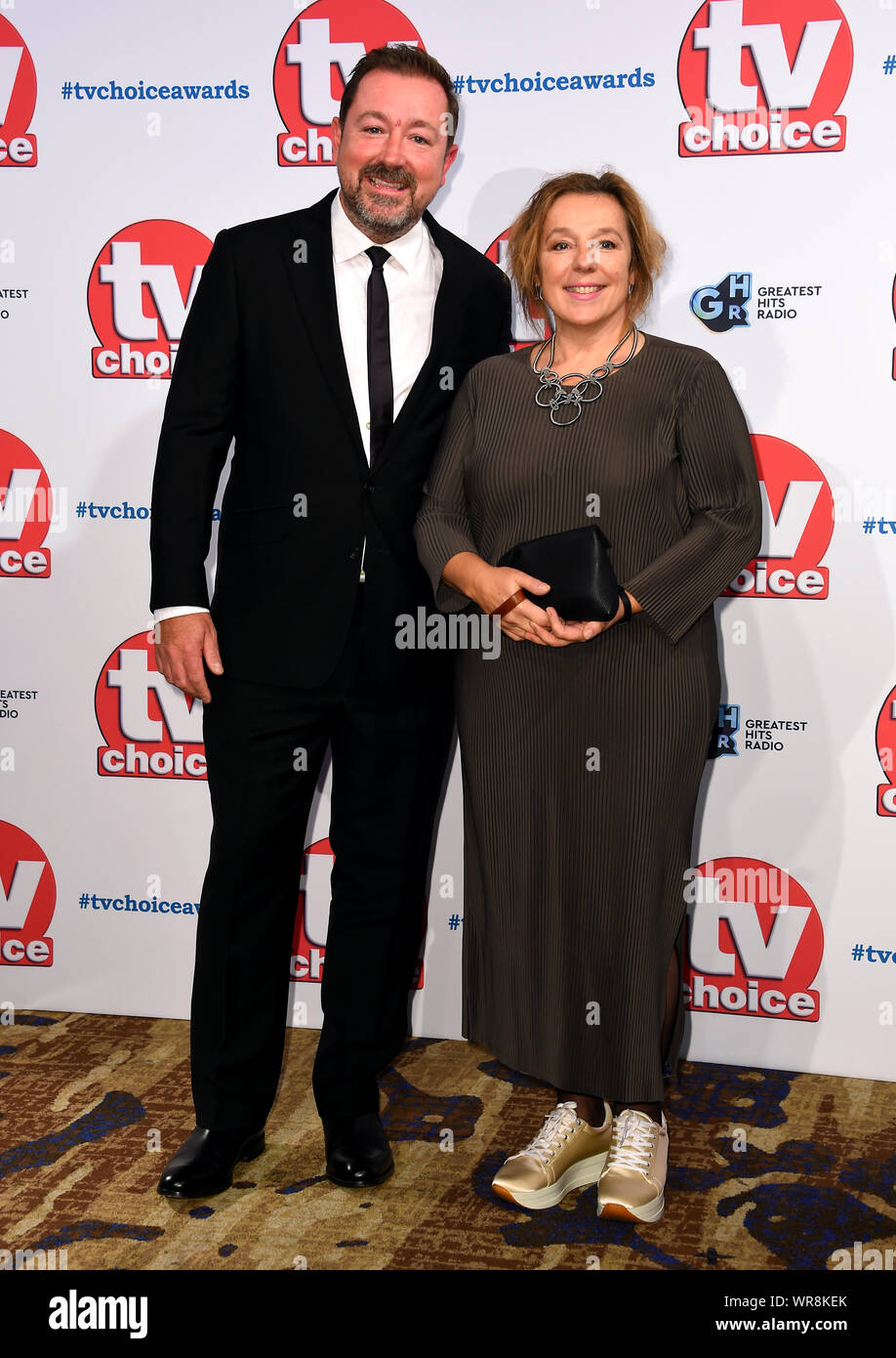 Daniel Ryan and guest attending the TV Choice Awards held at the Hilton ...