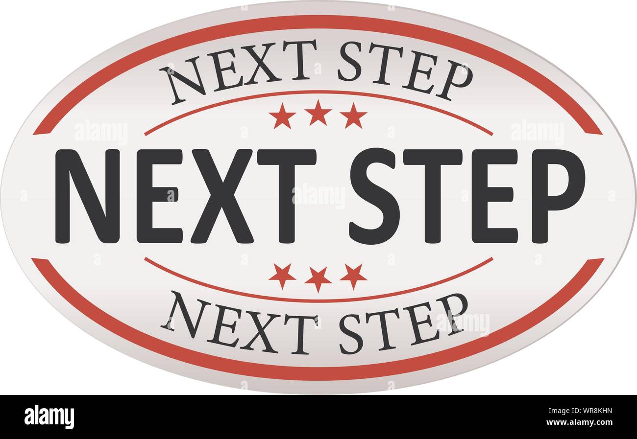 Next step. Vector flat illustration on white background Stock Vector ...