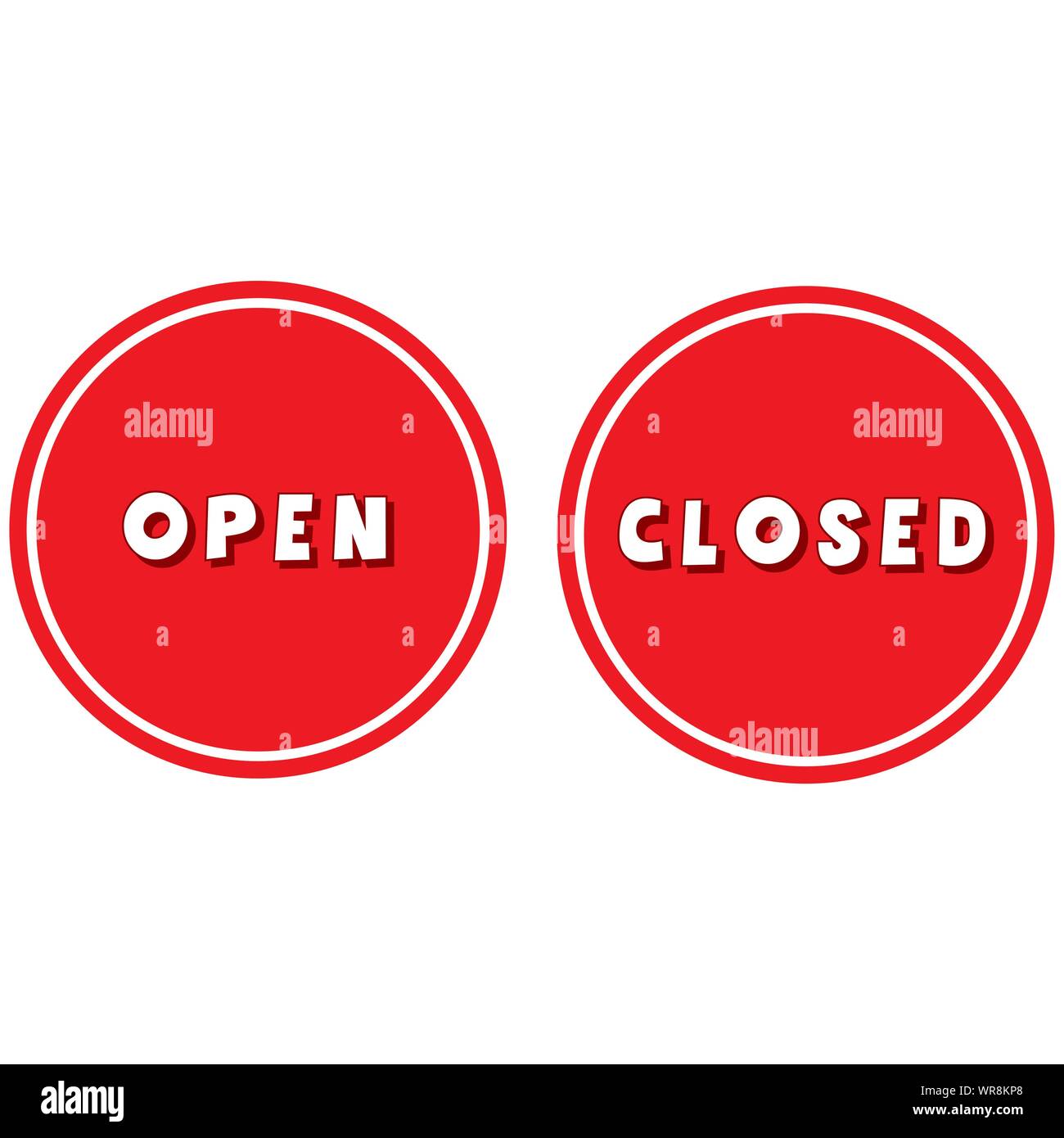 Neon closed sign Stock Vector Images - Alamy