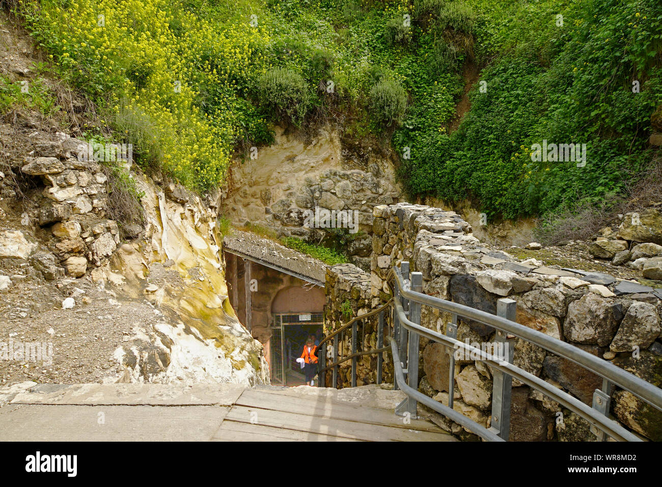 Israel, Jezreel Valley, Tel Megiddo National park, The subterranean ...