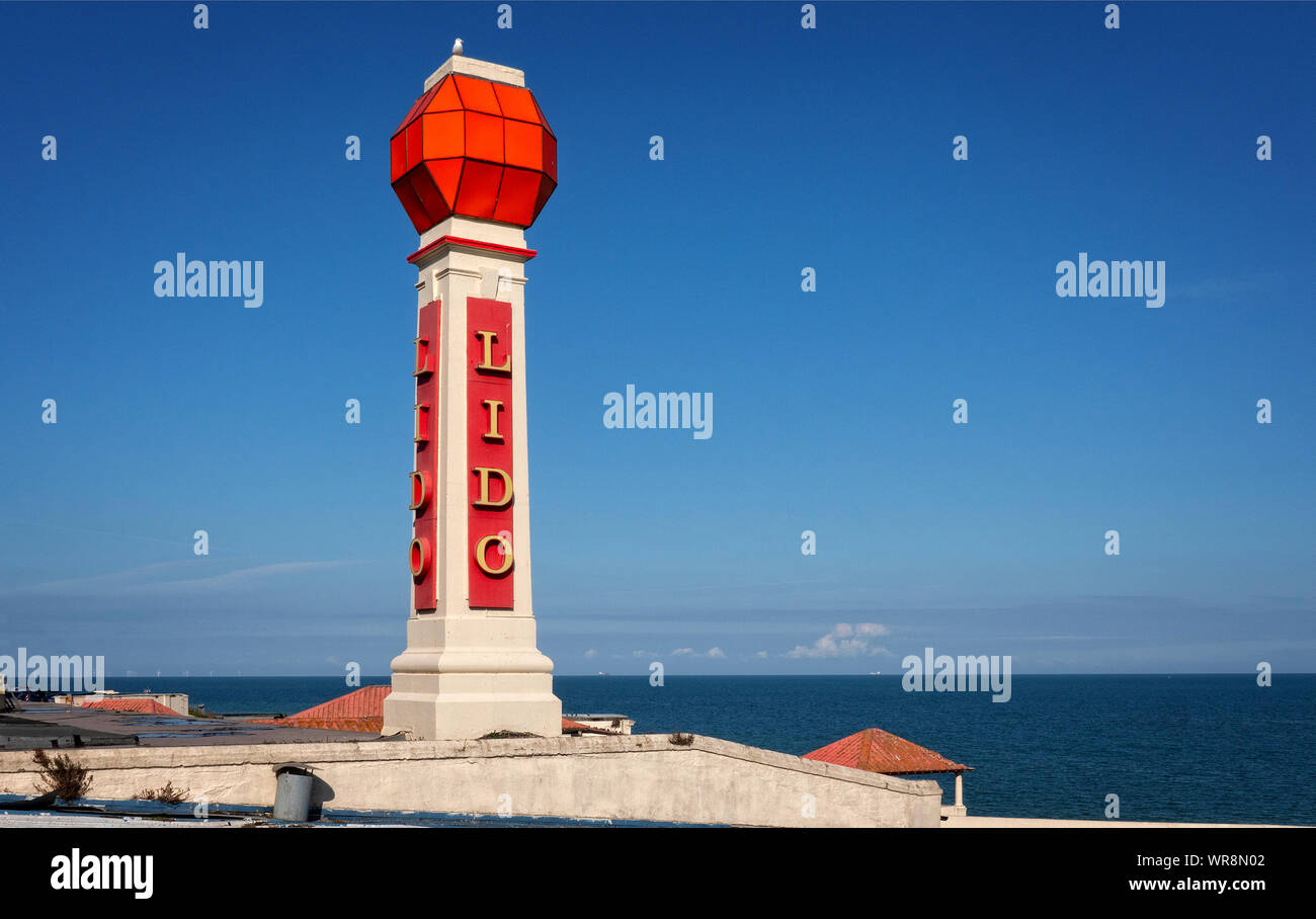 Lido sign in Margate Kent UK Stock Photo - Alamy