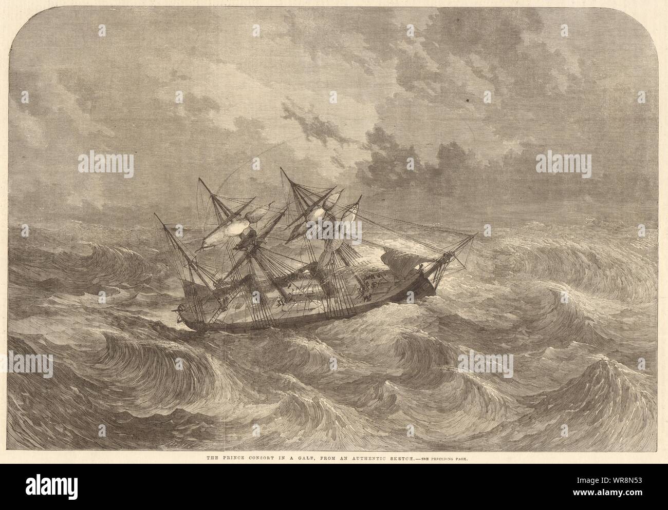 The Prince Consort in a gale, from an authentic sketch. Royal Navy ...